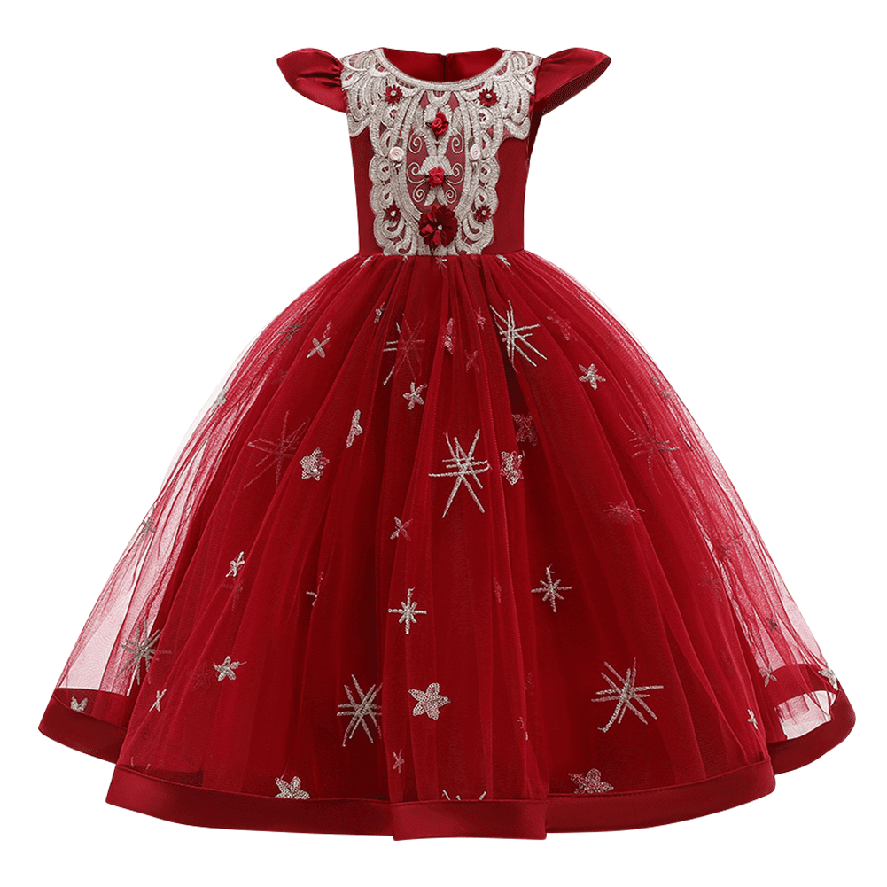 IBTOM CASTLE Flower Girls Maxi Dress Bridesmaid Wedding Pageant Party ...