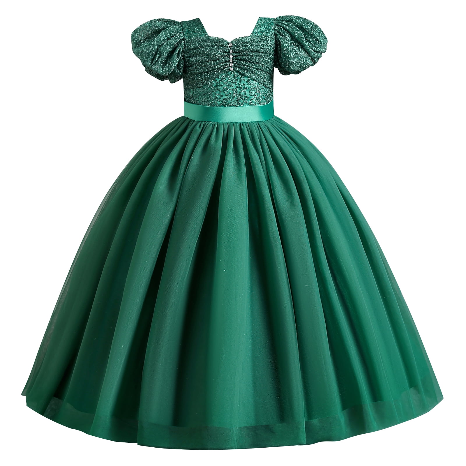 IBTOM CASTLE Flower Girls Sequin Lace-up Bow Dress for Kid Wedding Bridesmaid Pageant Party ...