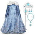 IBTOM CASTLE Girls Anna Elsa Fancy Dress Princess Frozen Cosplay ...