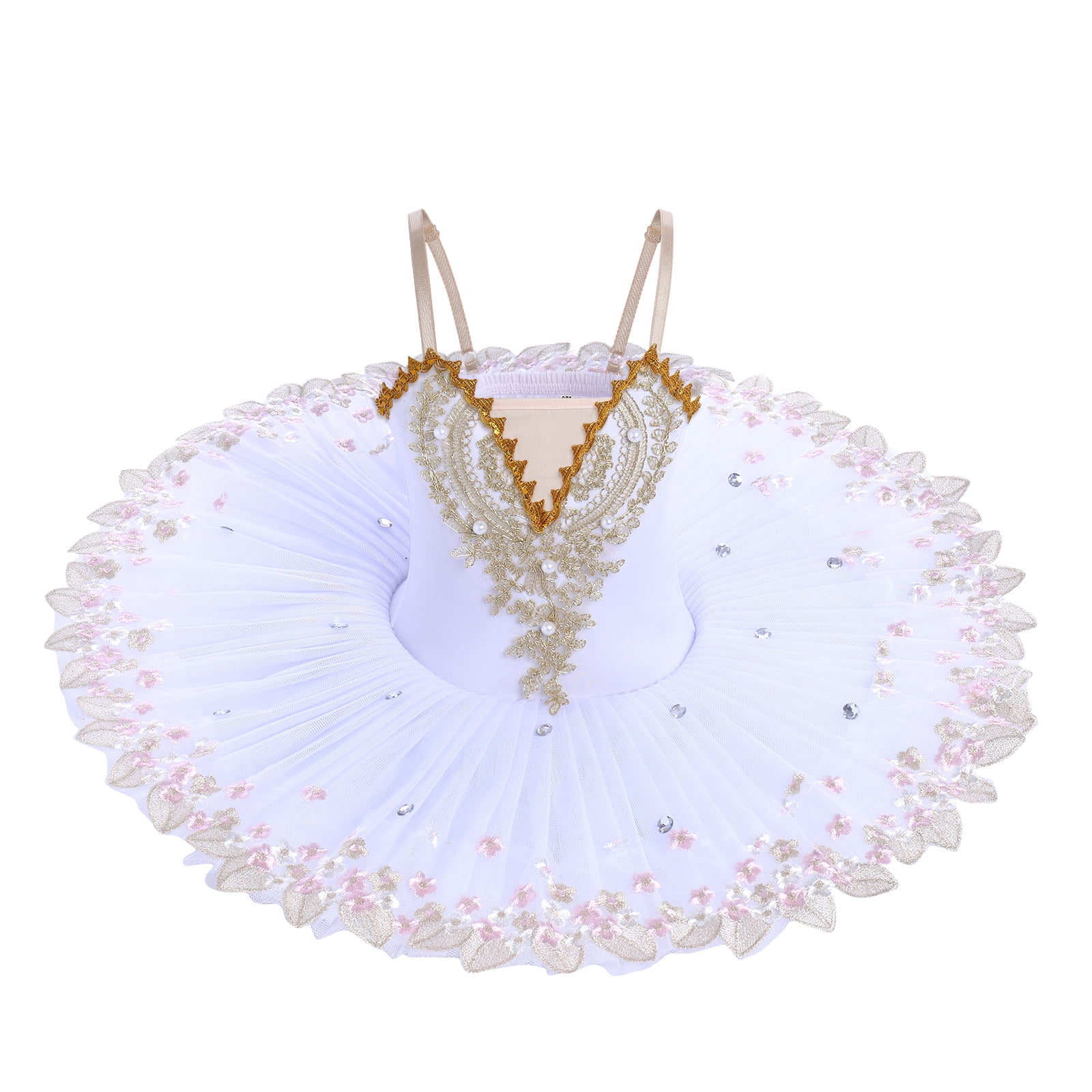 IBTOM CASTLE Girls Ballet Leotards with Platter Tutu Professional Hard ...