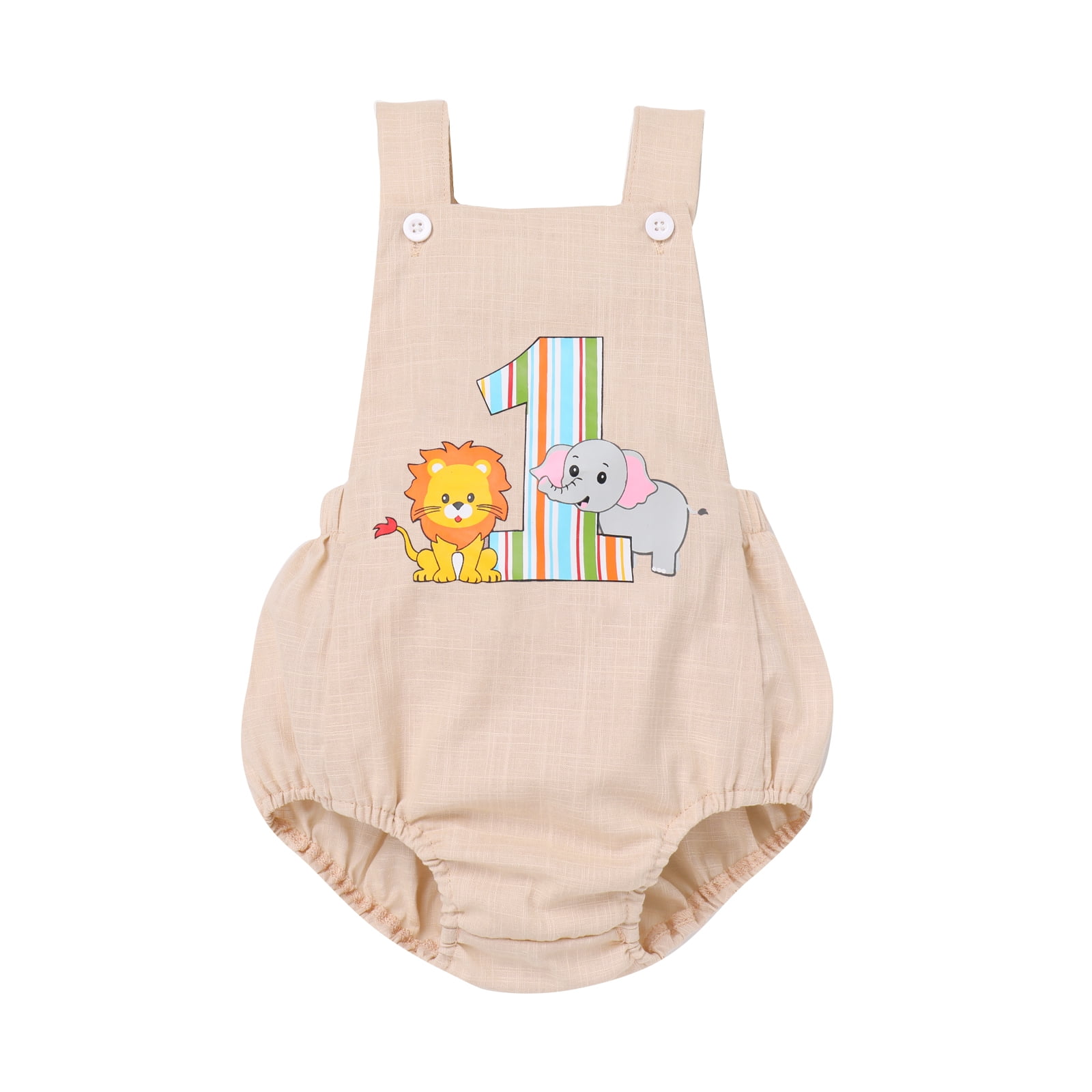 IBTOM CASTLE Infant Toddler Baby Boys Boho 1st Birthday Outfit Backless ...