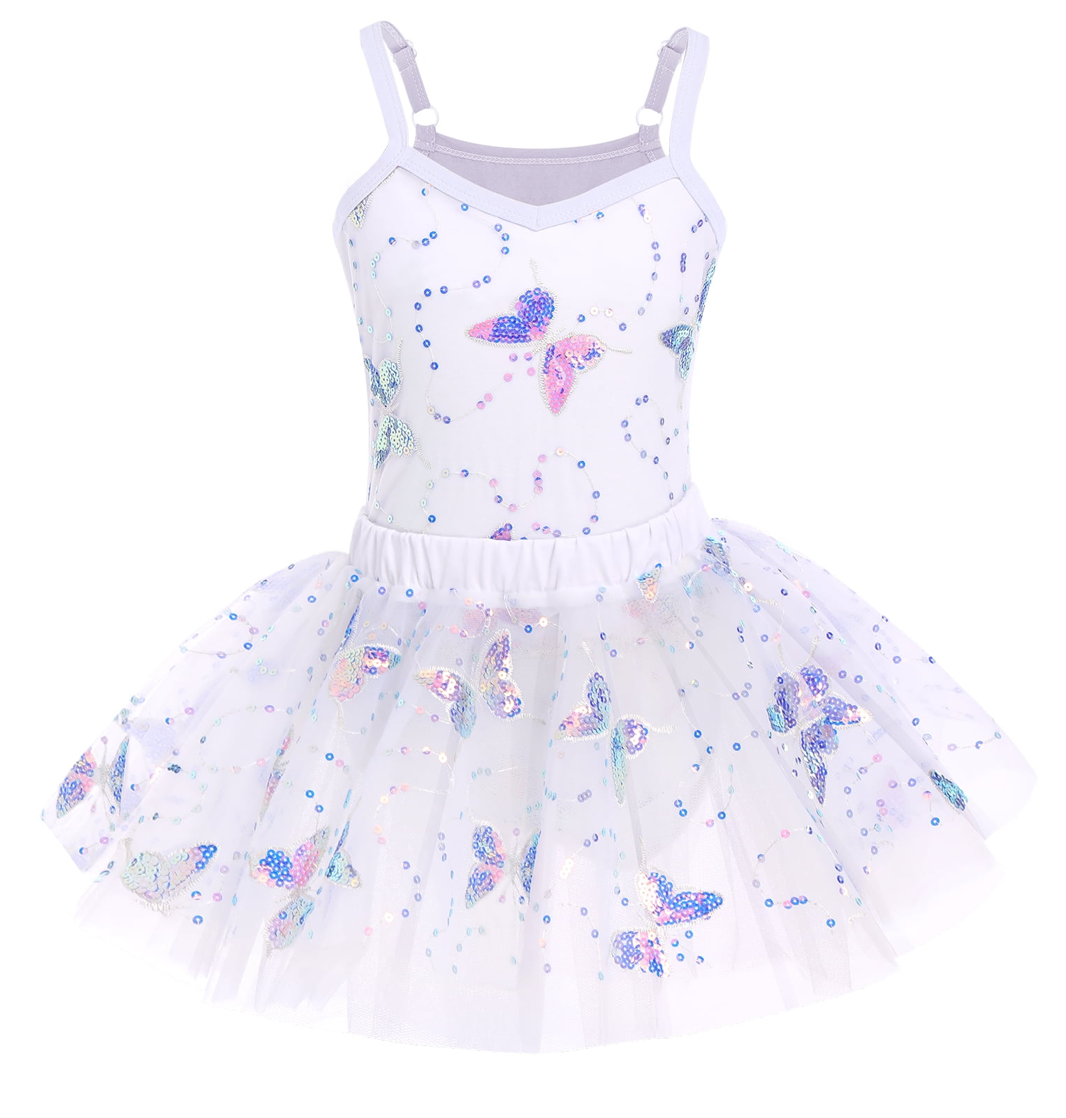 IBTOM CASTLE Little Ballerina Set: Girls' Butterfly Sequins Ballet ...