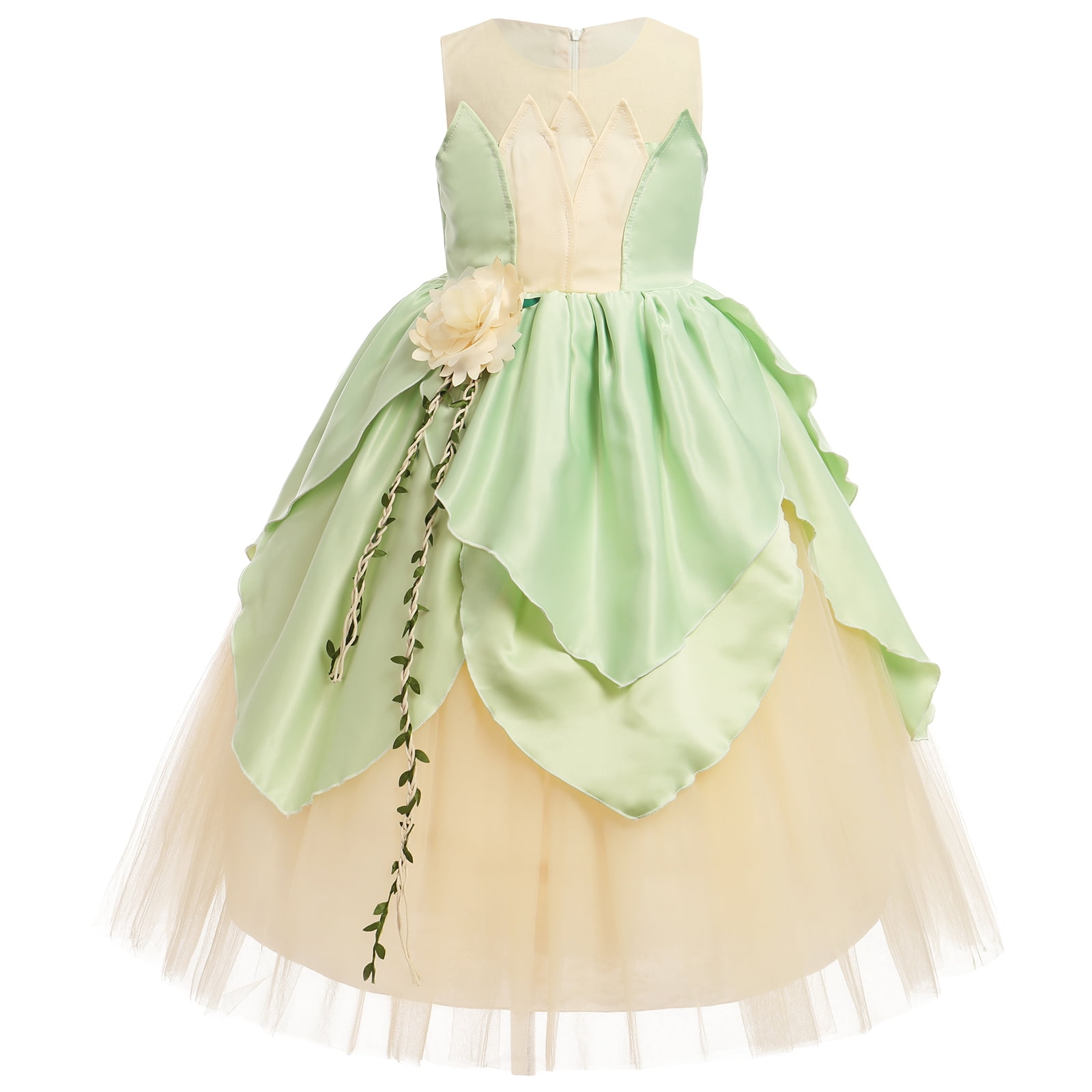 IBTOM CASTLE Kid Girls Fairy Princess Costume Dress up with Green Fairy ...