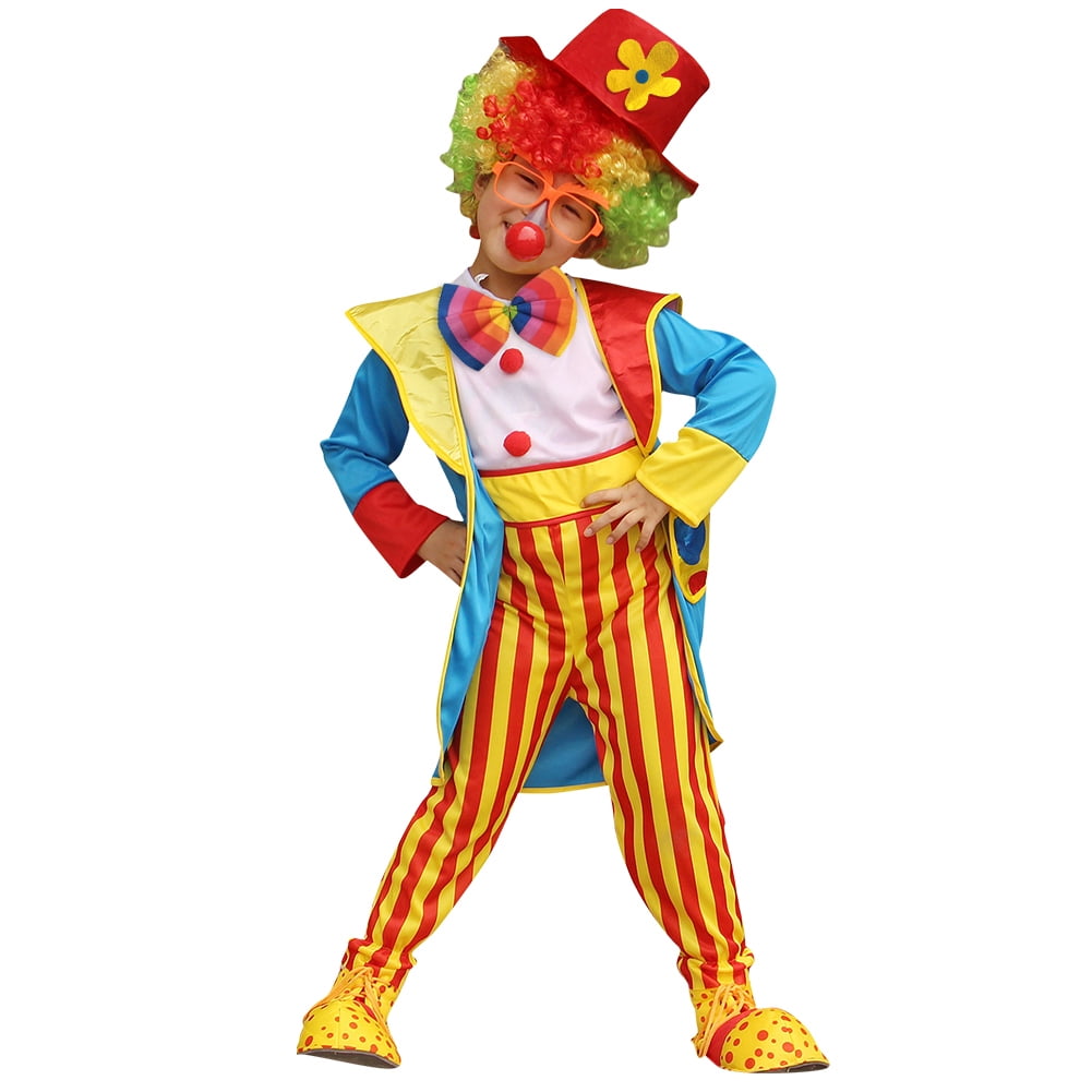 IBTOM CASTLE Kids Boys Clown Costume Funny Circus Fancy Dress up ...