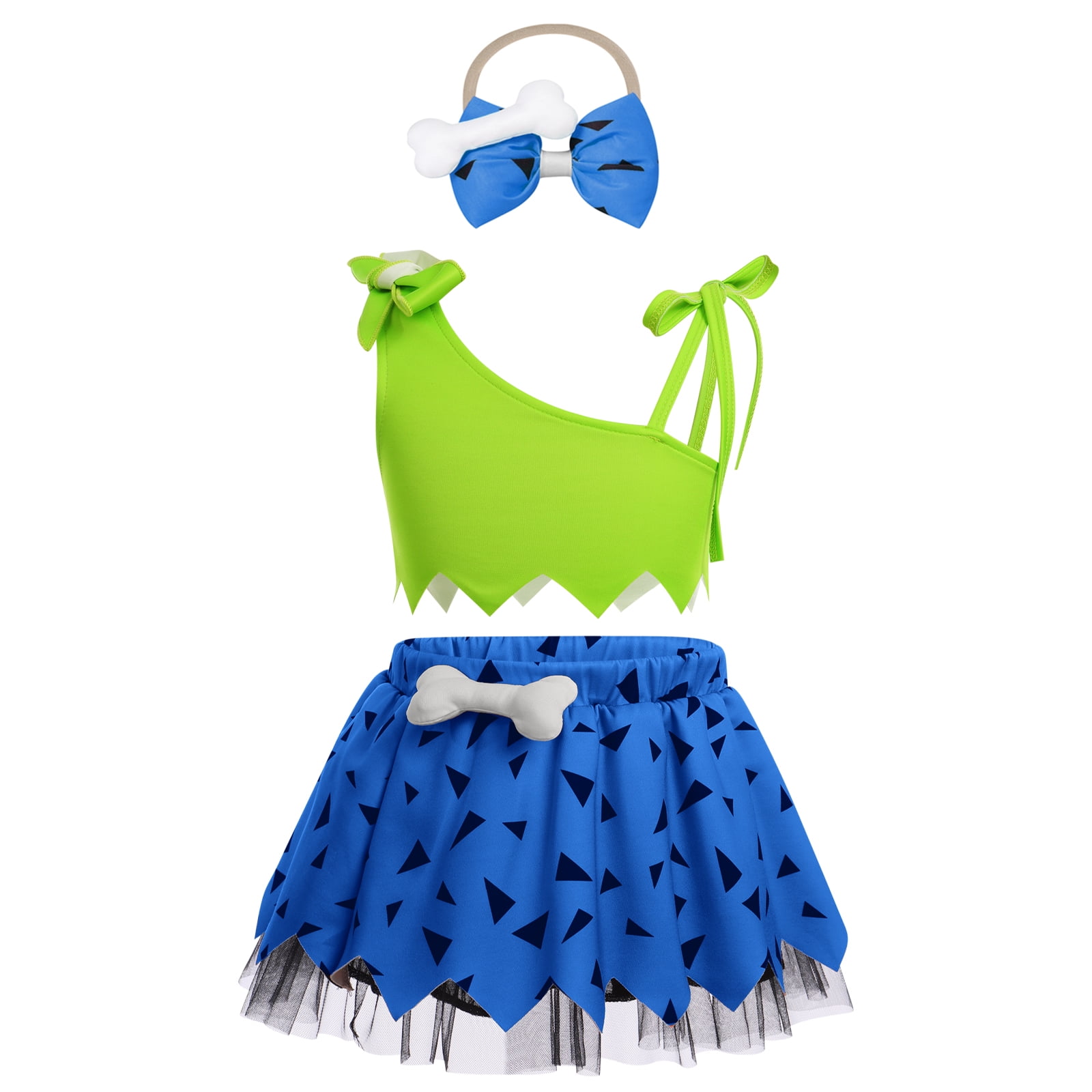 IBTOM CASTLE Kids Caveman Cavegirl Flintstone Costume Historical Stone ...