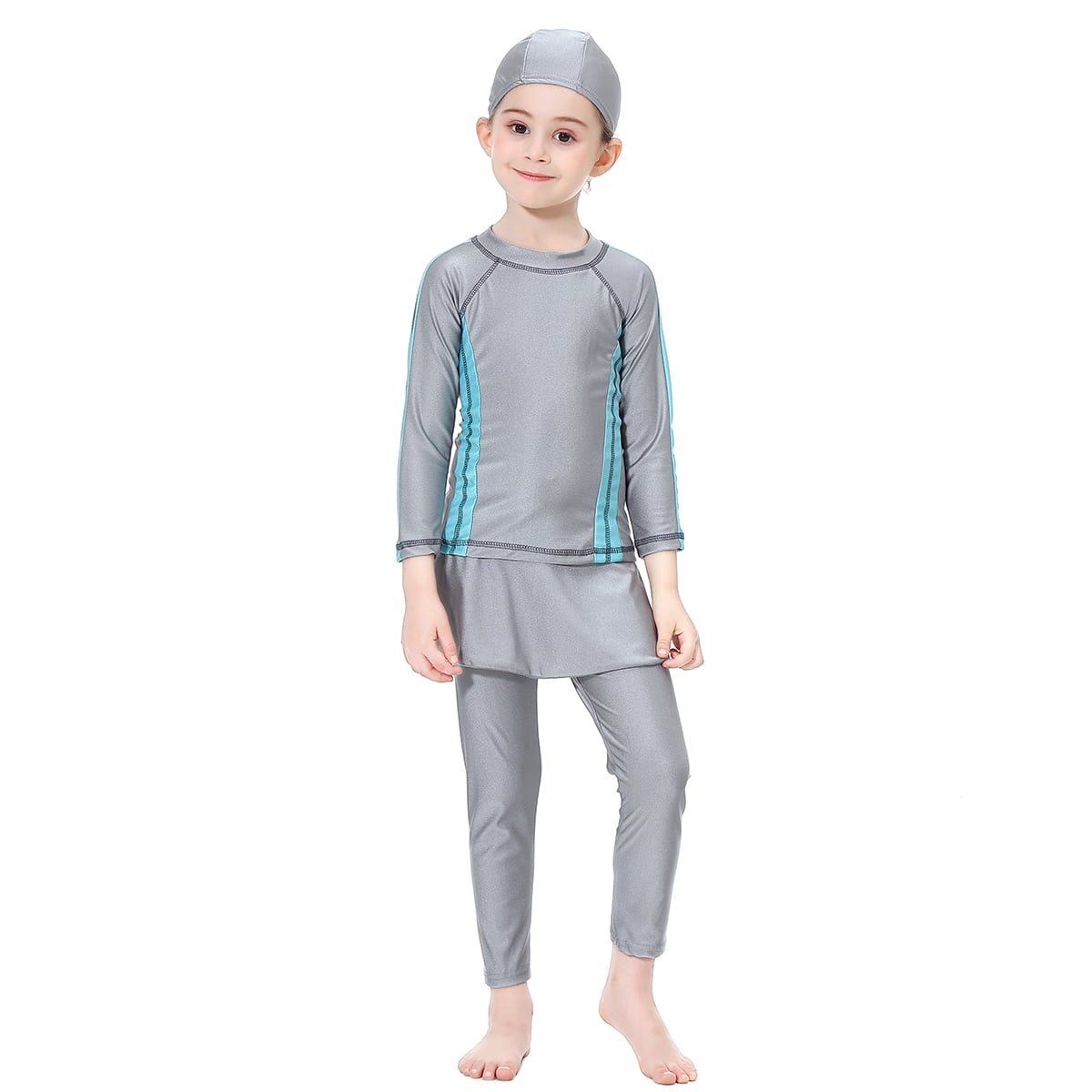 IBTOM CASTLE Kids Girls Burkini Swimsuits Modest Muslim Islamic Long ...