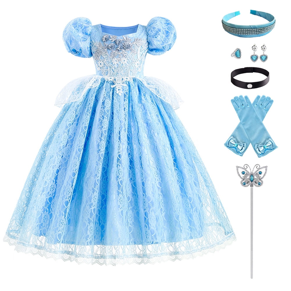 IBTOM CASTLE Kids Girls Cinderella Princess Cosplay Costume Dress ...