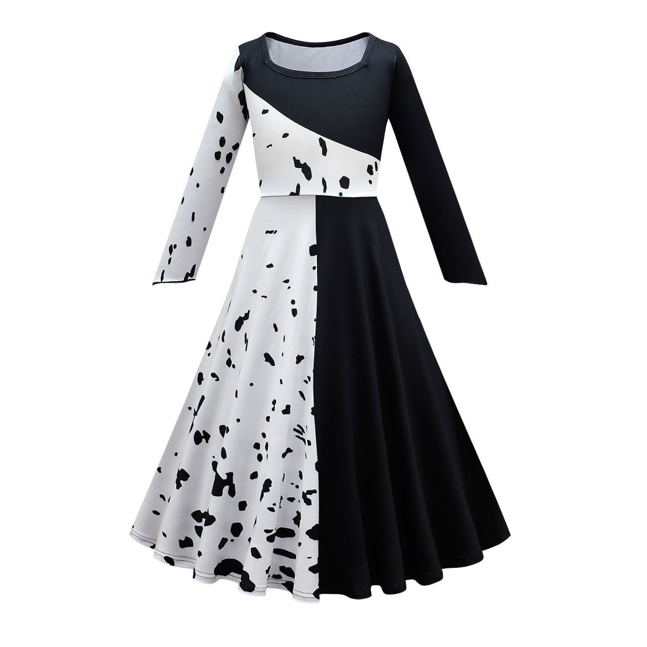 IBTOM CASTLE Kids Girls Cruella Deville Clothes Halloween Cosplay ...