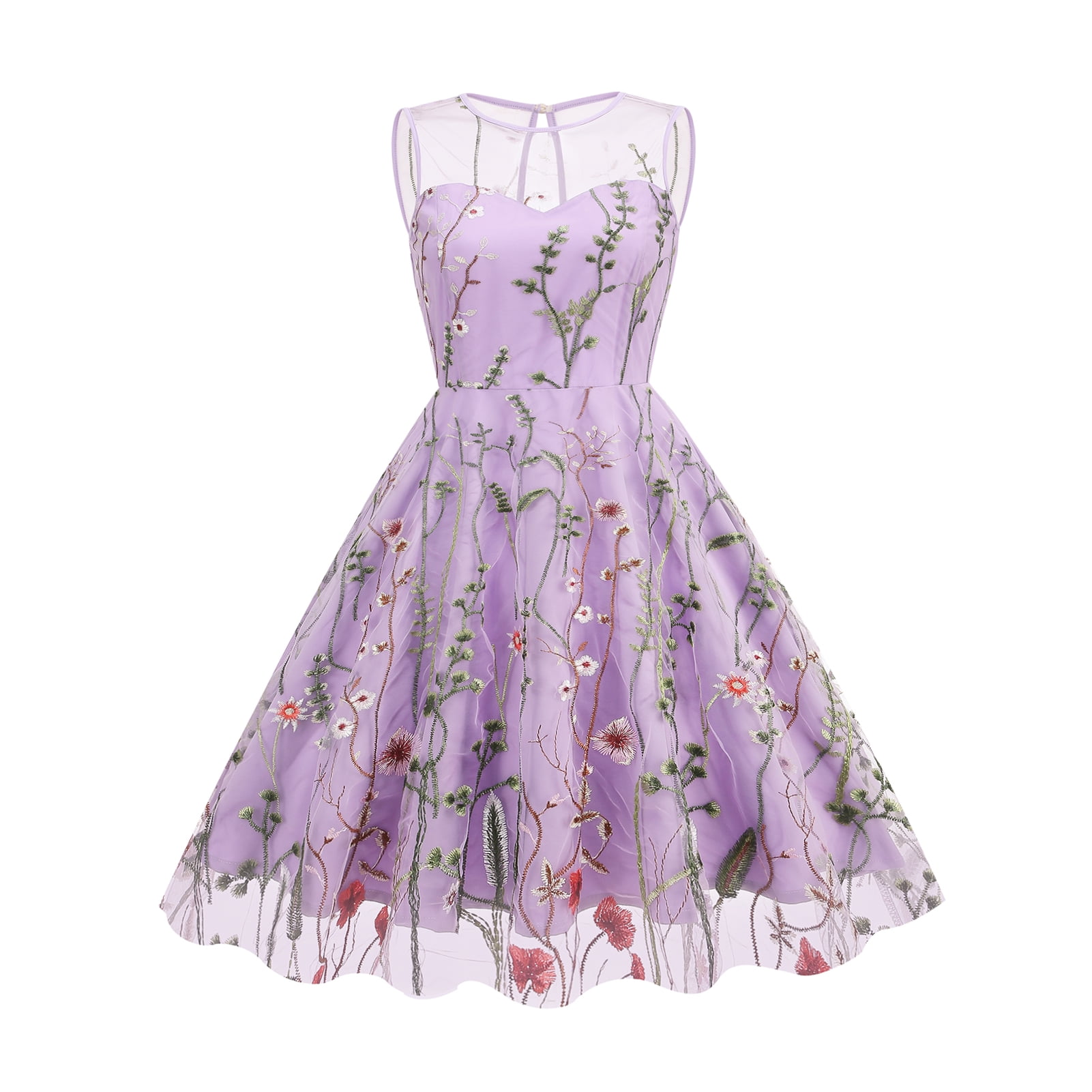 IBTOM CASTLE Kids Girls Embroidery Flower Lace Dress Wedding Pageant ...