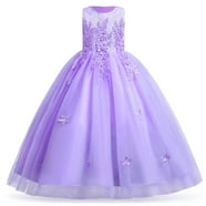 Ekidsbridal Satin Heart Cutout Tulle Flower Girl Dress for Junior ...