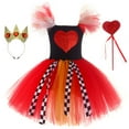 IBTOM CASTLE Kids Girls Queen of Heart Costume and Alice in Wonderland ...