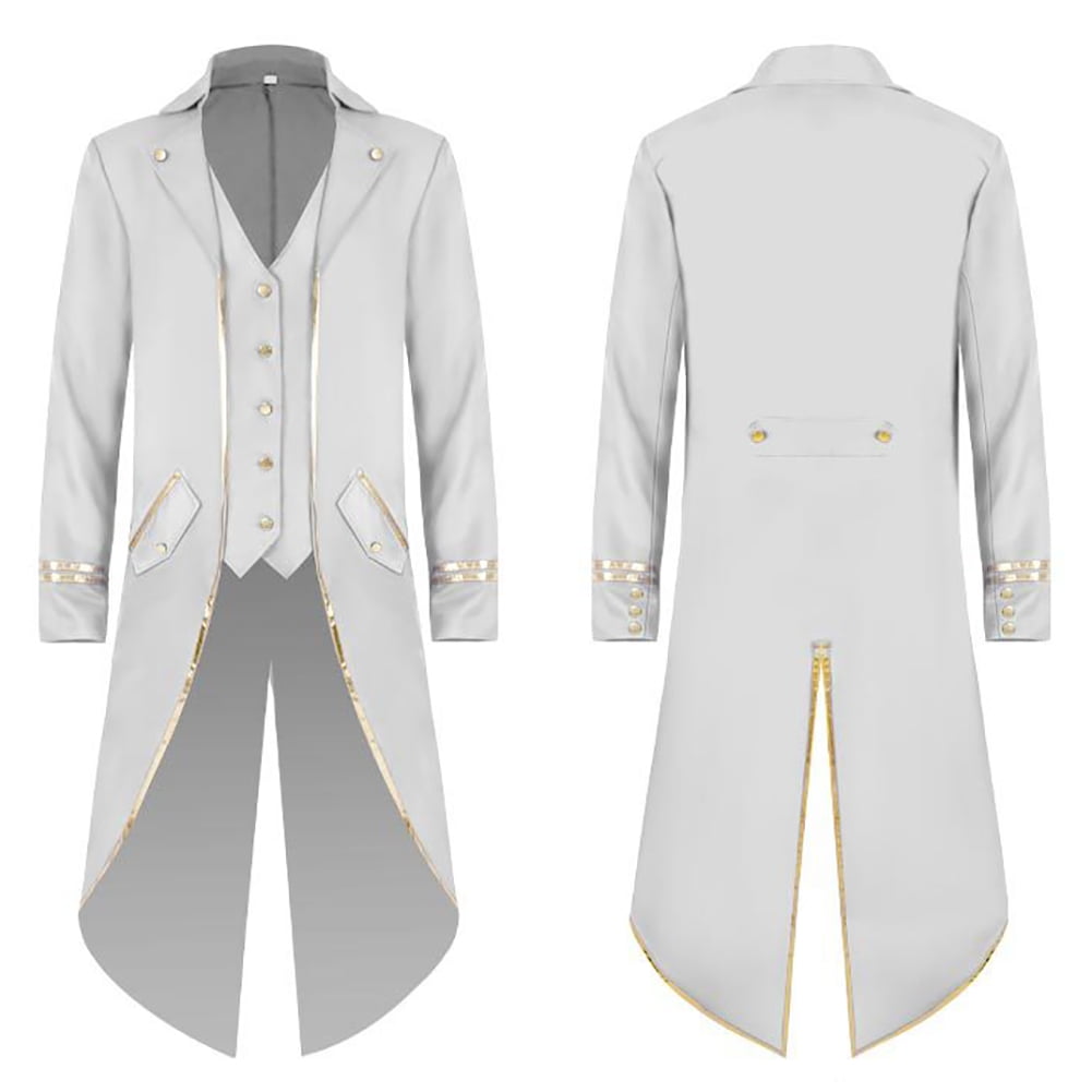 IBTOM CASTLE Men's Steampunk Vintage Tailcoat Jacket Gothic Medieval ...