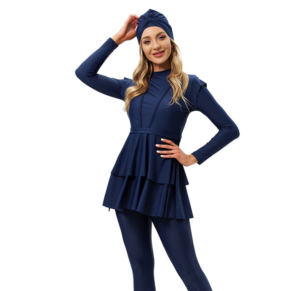 IBTOM CASTLE Modest Muslim Islamic Long Sleeve Burkini for Women Full ...