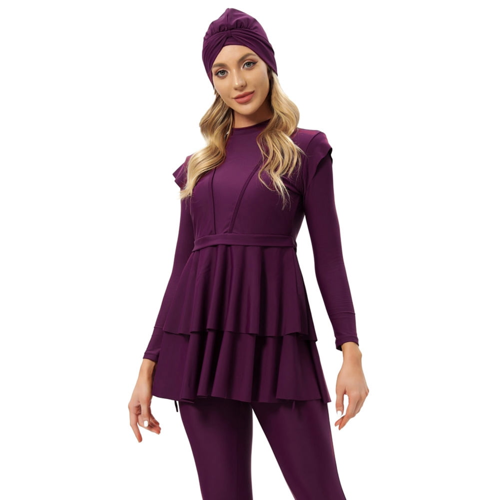 IBTOM CASTLE Modest Muslim Islamic Long Sleeve Burkini for Women Full ...