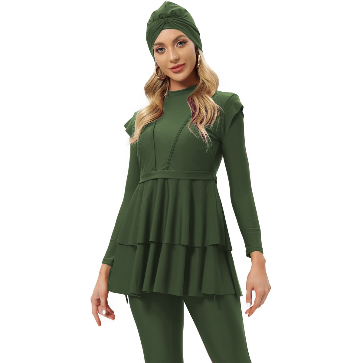 IBTOM CASTLE Modest Muslim Islamic Long Sleeve Burkini for Women Full ...