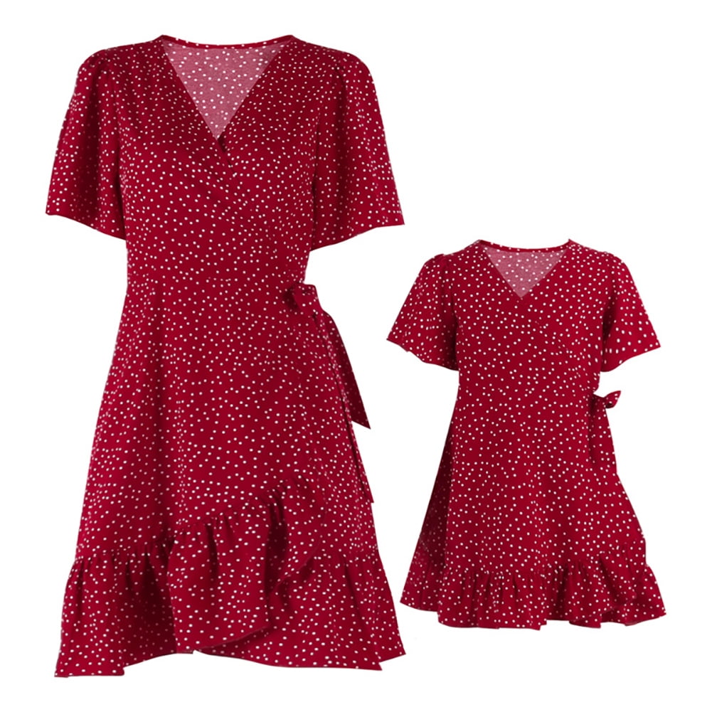 IBTOM CASTLE Mommy and Me Dresses Matching Outfits Floral Sleeveless ...