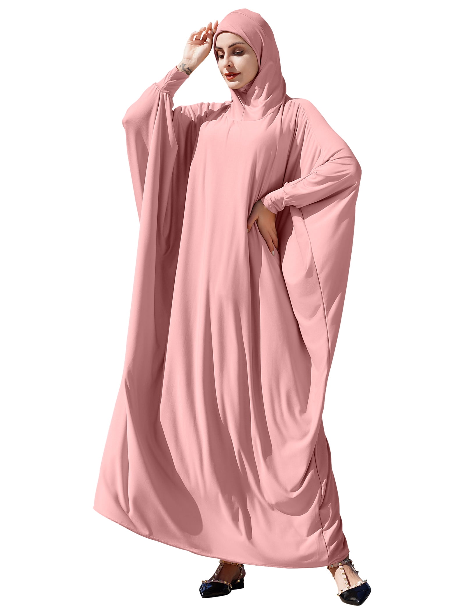 IBTOM CASTLE Muslim Dresses for Women One Piece Long Sleeve Islamic ...