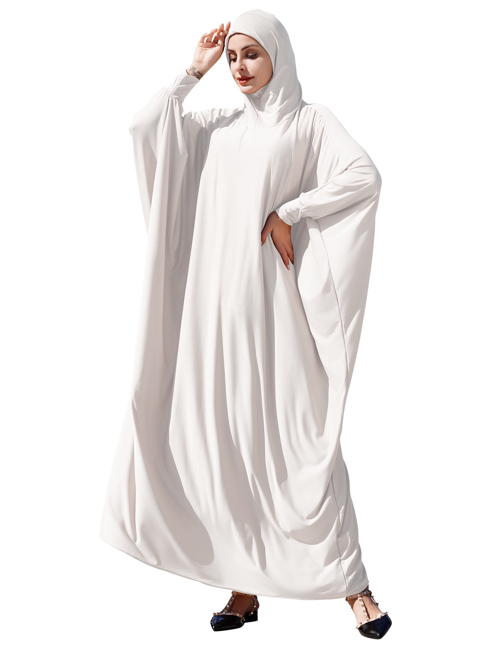 IBTOM CASTLE Muslim Dresses for Women One Piece Long Sleeve Islamic ...