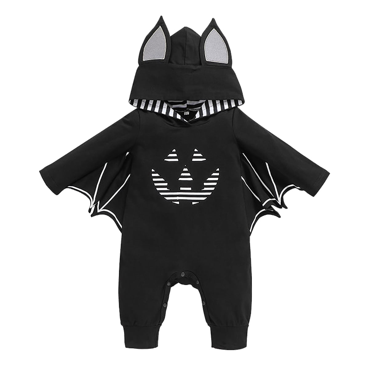 IBTOM CASTLE Newborn Baby Bat Costume Halloween Cosplay Cloak Romper with Wings Ears Hoodie My ...