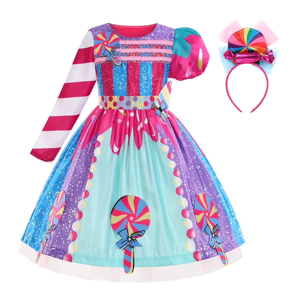 IBTOM CASTLE Rainbow Candy Costume for Girls, Kids Candy Princess Tutu ...
