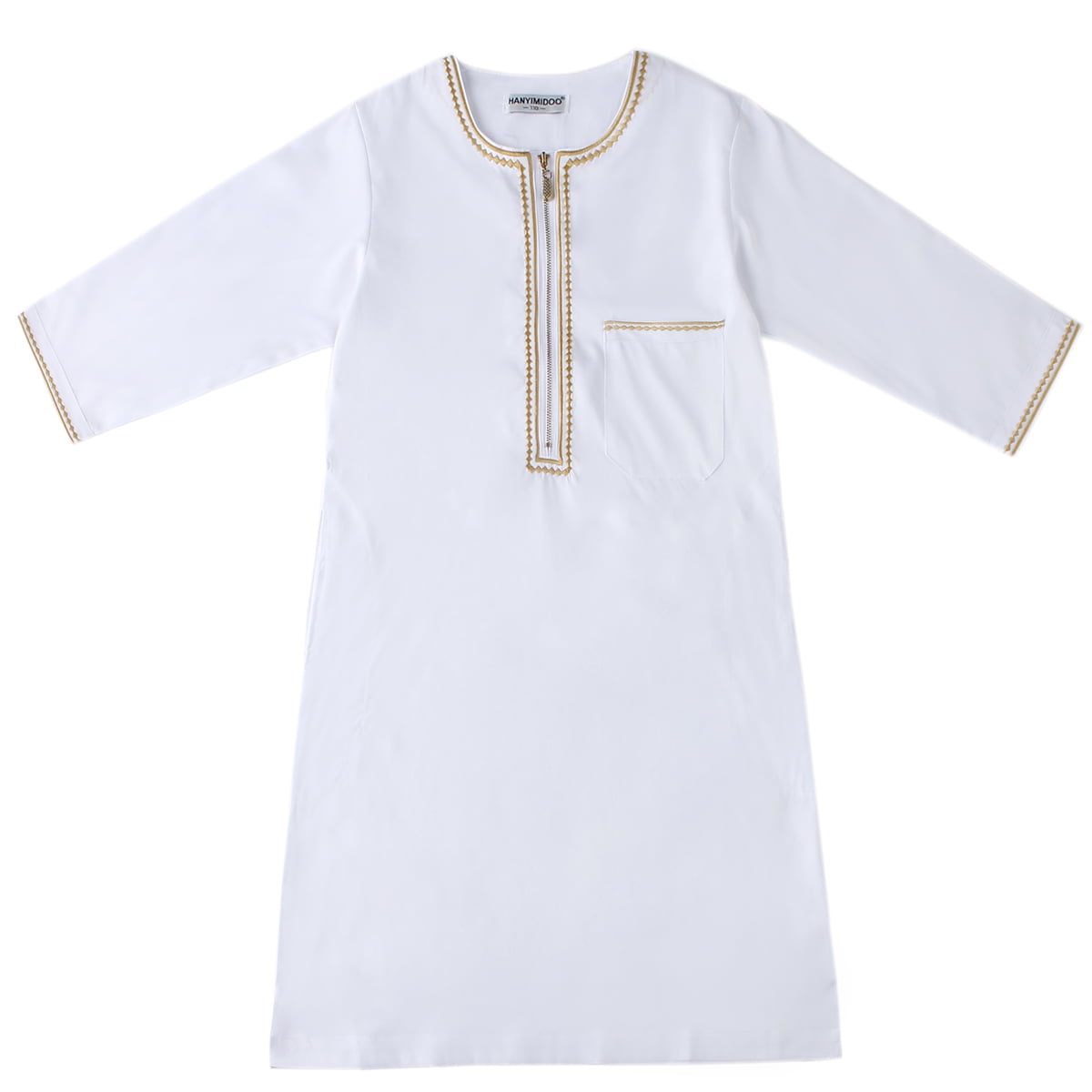 IBTOM CASTLE Robe for Boys Muslim Long Sleeve Thobe Abaya Saudi Arab ...