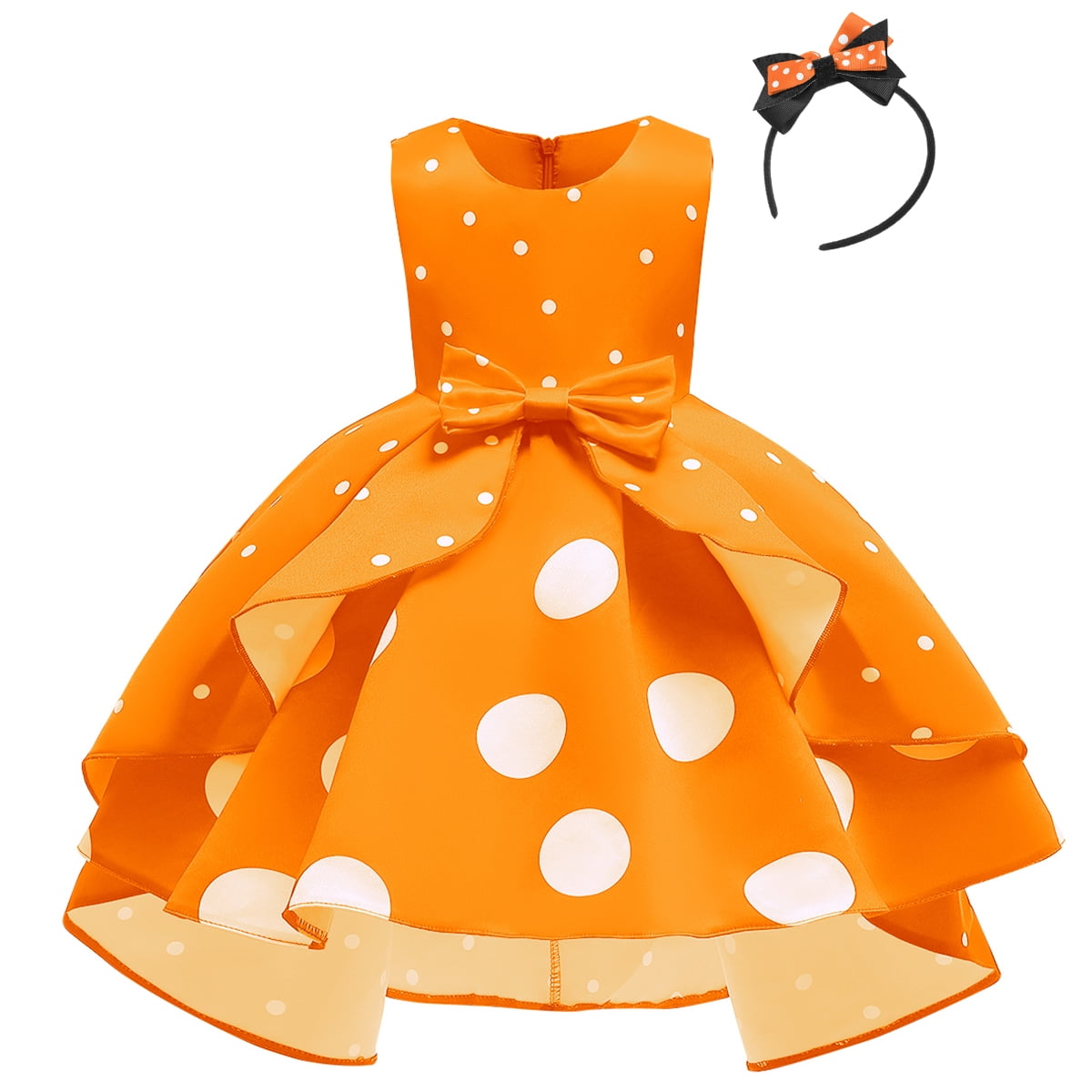 IBTOM CASTLE Toddler Baby Girl Polka Dots Mini Tutu Dress Mouse Ears ...