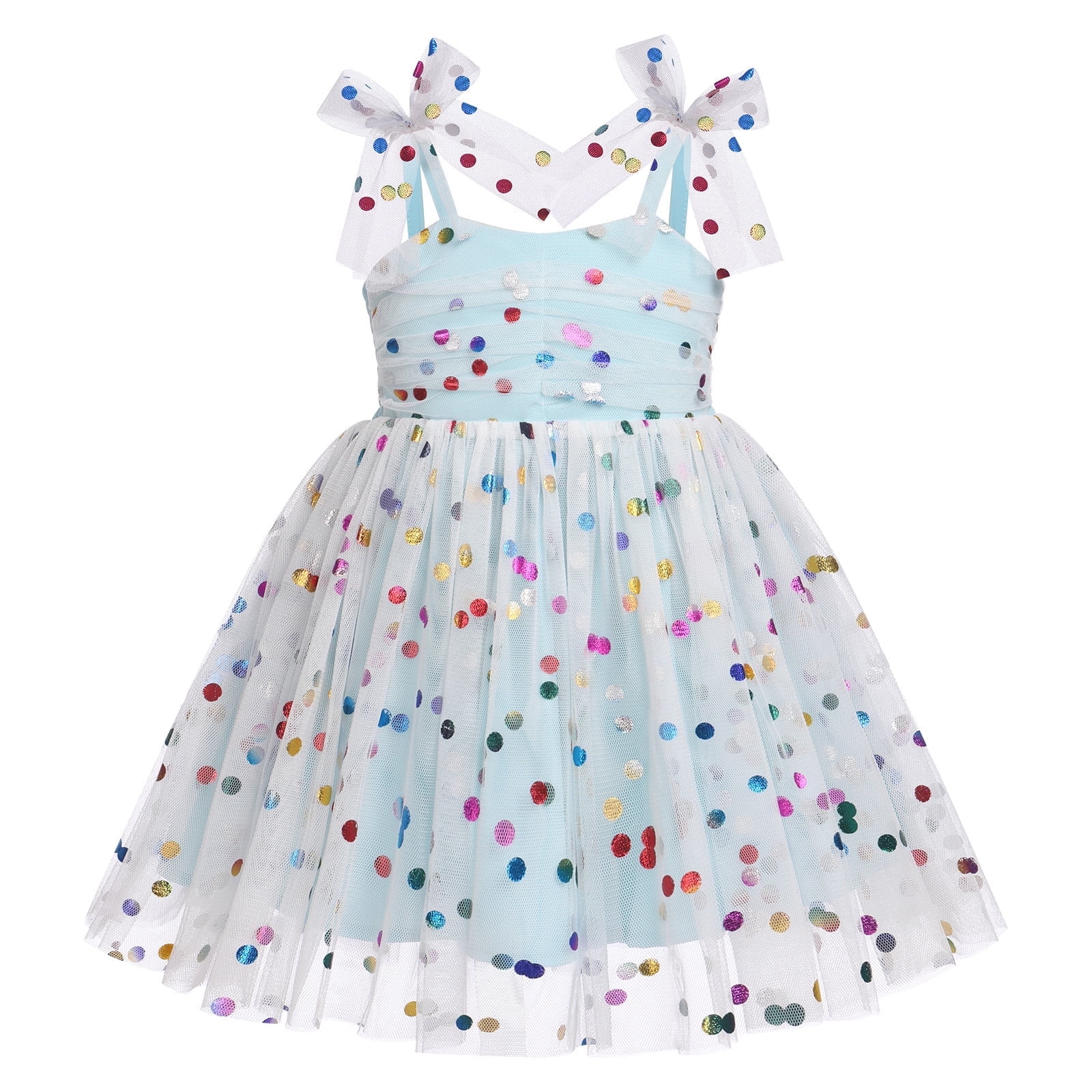Ibtom Castle Toddler Baby Girls Boho Rainbow Tutu Floral Sequin