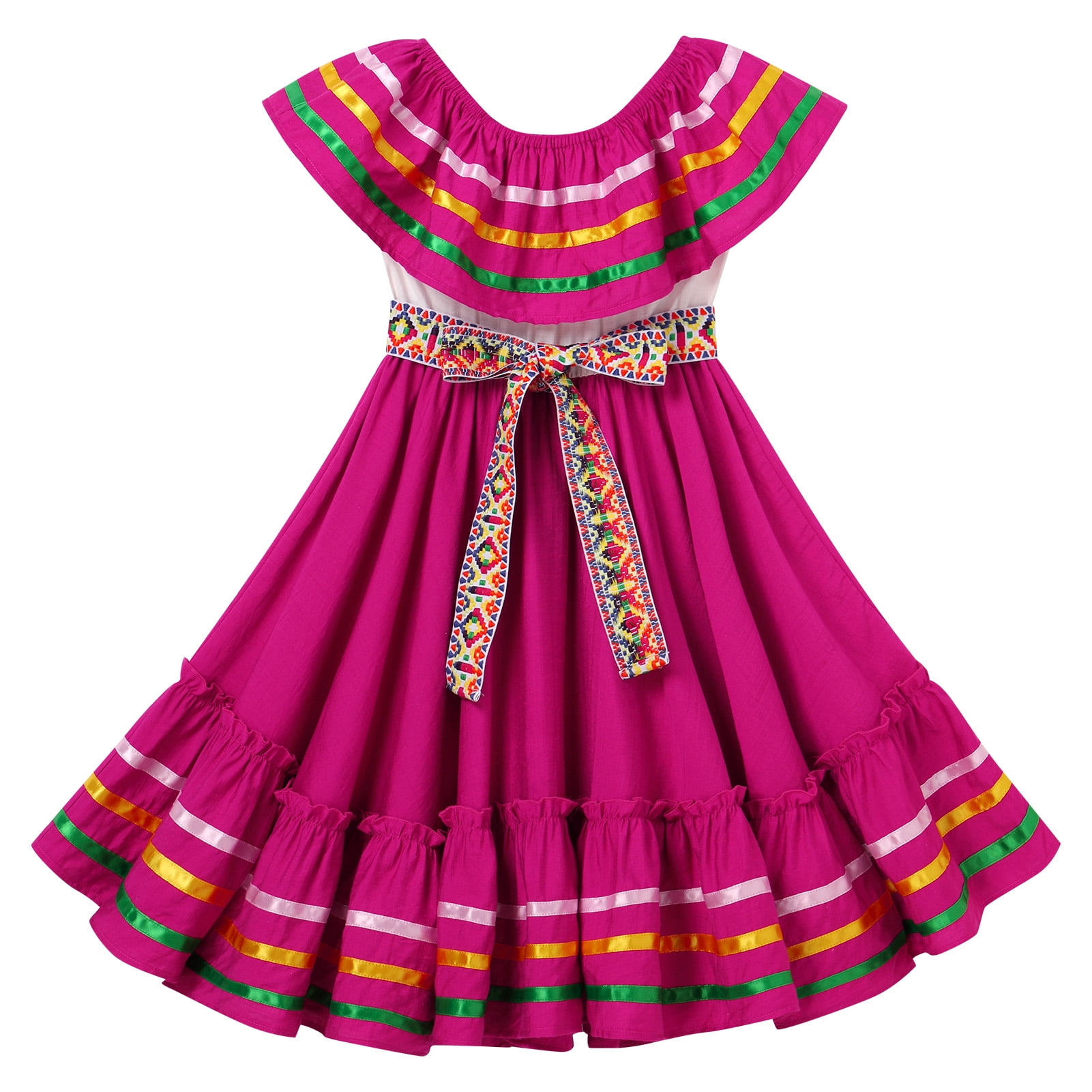 IBTOM CASTLE Toddler Girls Mexican Traditional Cinco de Mayo Fiesta ...