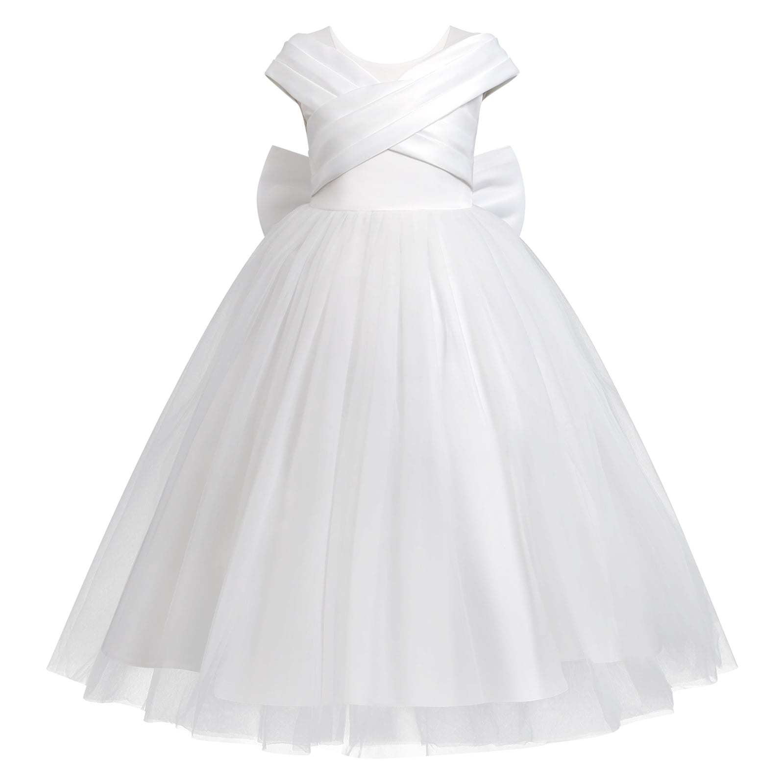 IBTOM CASTLE White First Communion Dresses for Girls Lace Flower ...