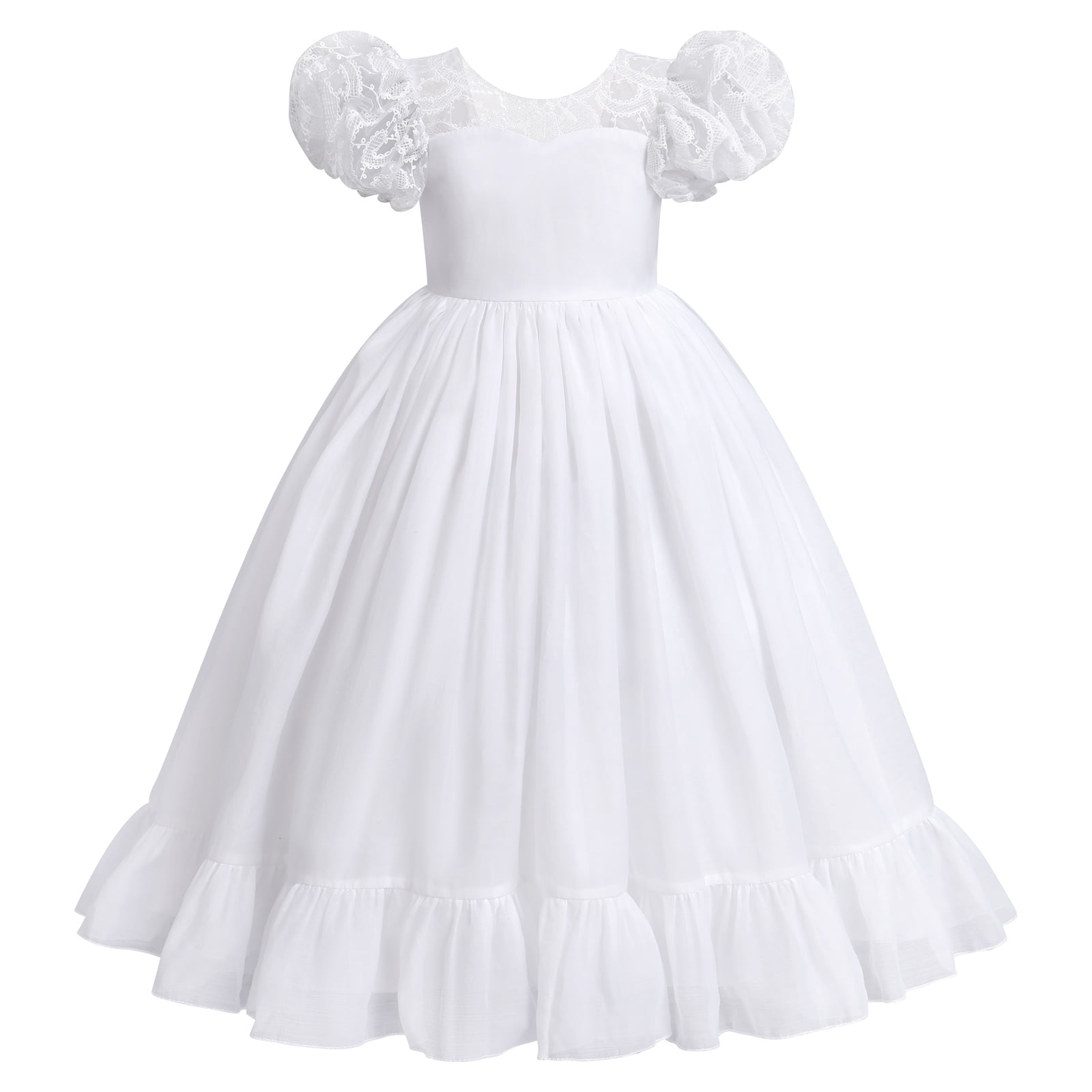 IBTOM CASTLE White First Communion Dresses for Girls Lace Flower ...