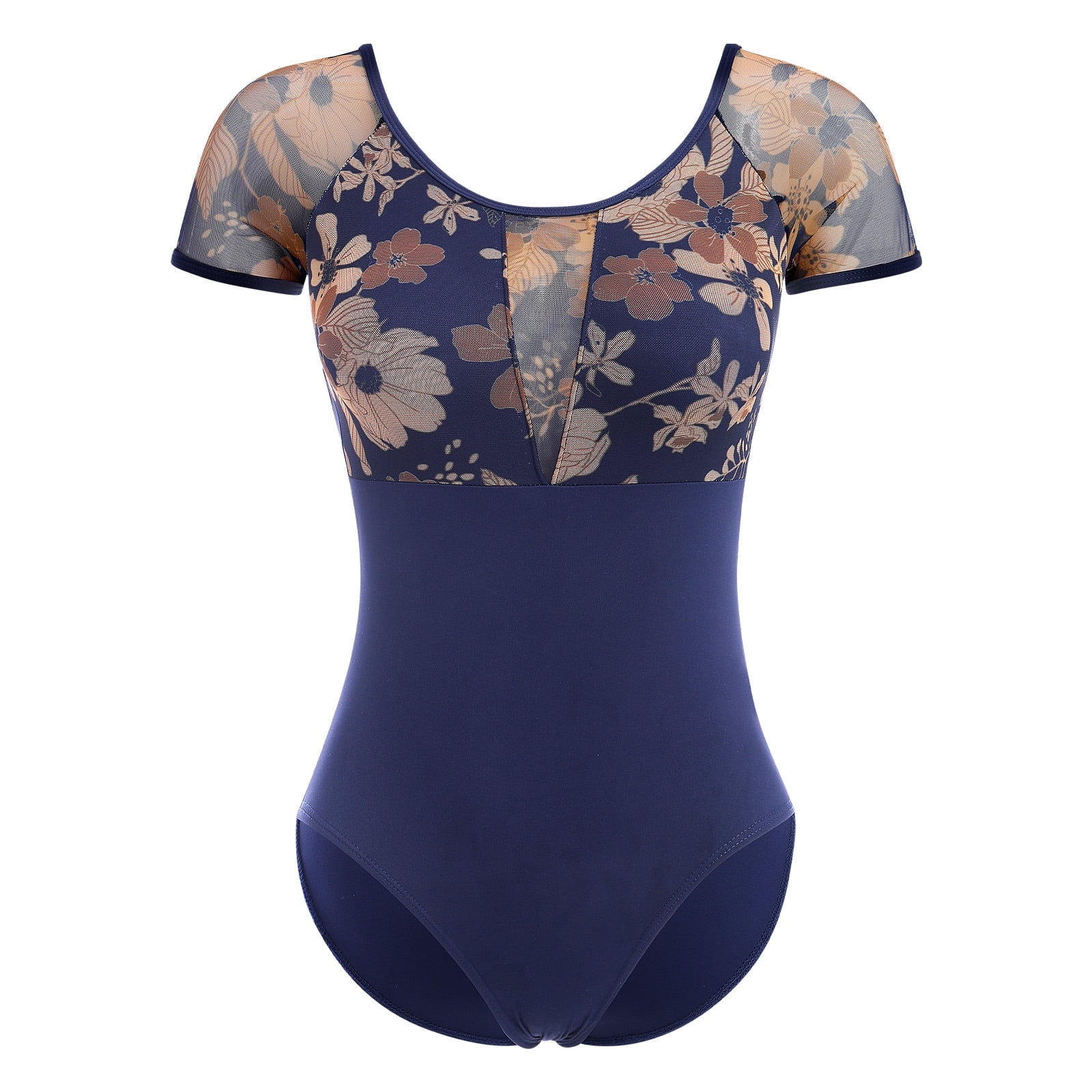 IBTOM CASTLE Women Ballet Dance Leotards Adult Butterfly Flower Print ...