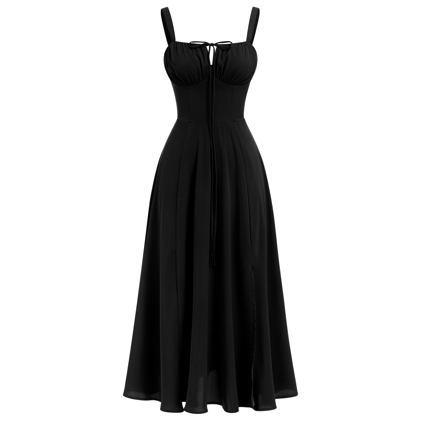 IBTOM CASTLE Women Floral Corset Dress Sleeveless Square Neck Spaghetti ...