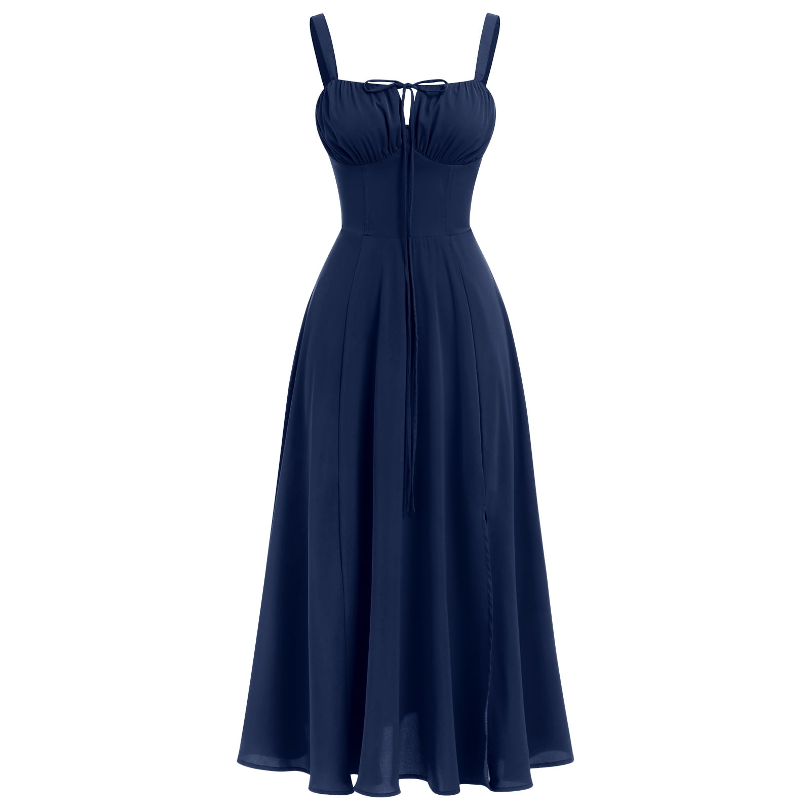 IBTOM CASTLE Women Floral Corset Dress Sleeveless Square Neck Spaghetti ...