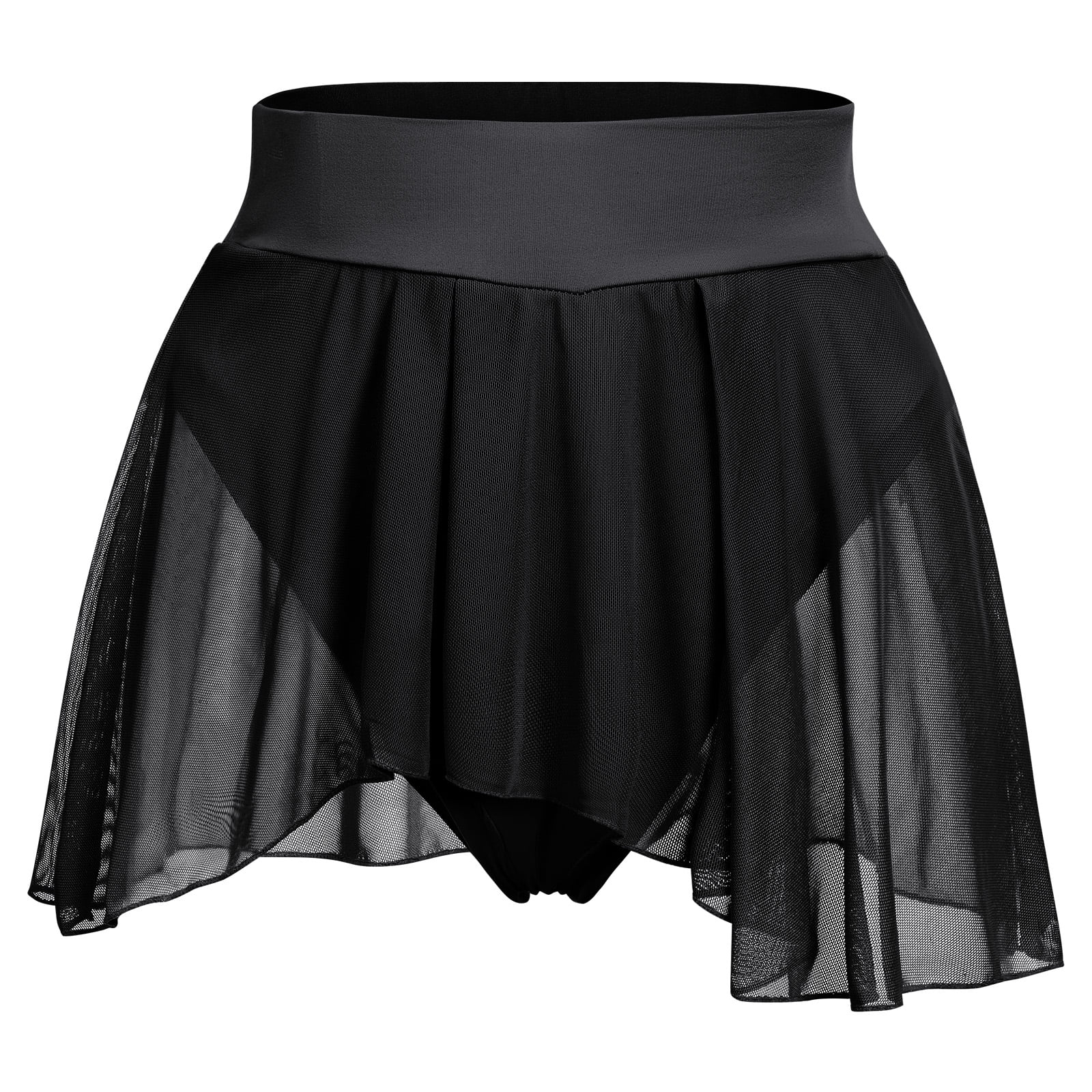 IBTOM CASTLE Women's High Waisted Shorts Rave Skirt Active Dancewear M ...