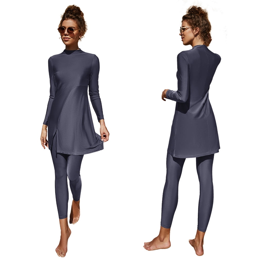 IBTOM CASTLE Women Muslim Swimsuits Modest Burkini Swimwear Islamic ...