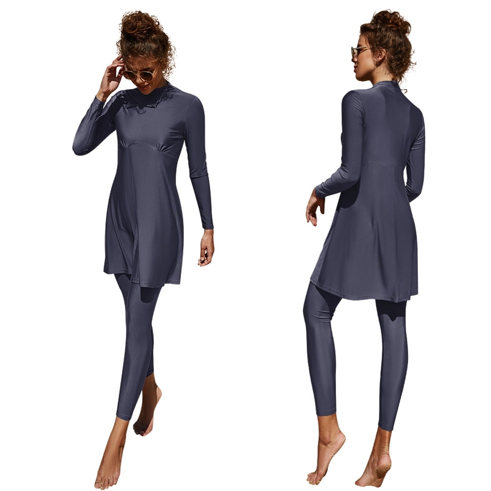 IBTOM CASTLE Women Muslim Swimsuits Modest Burkini Swimwear Islamic ...