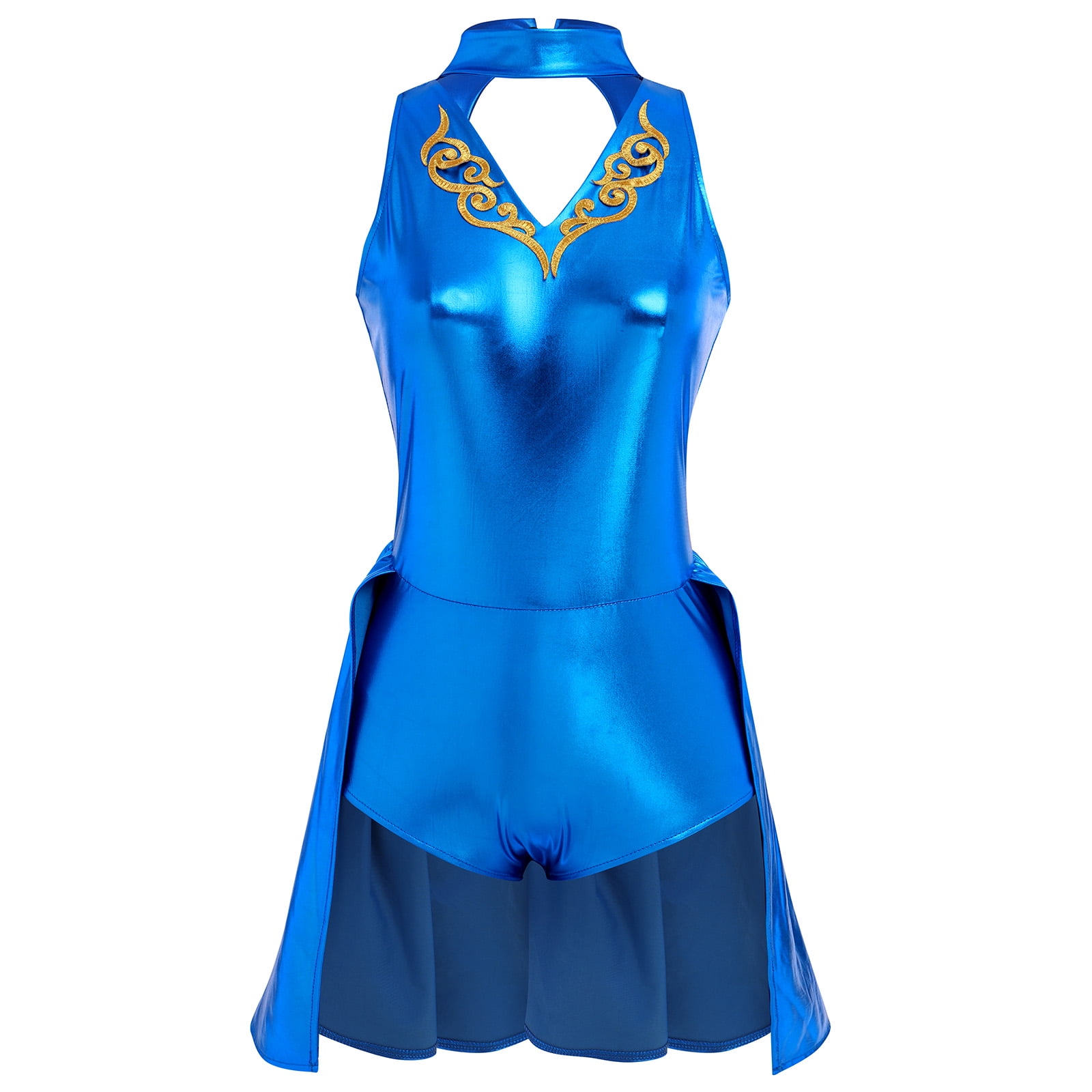 IBTOM CASTLE Women Trapeze Artist Fancy Dress Circus Costume Metallic ...