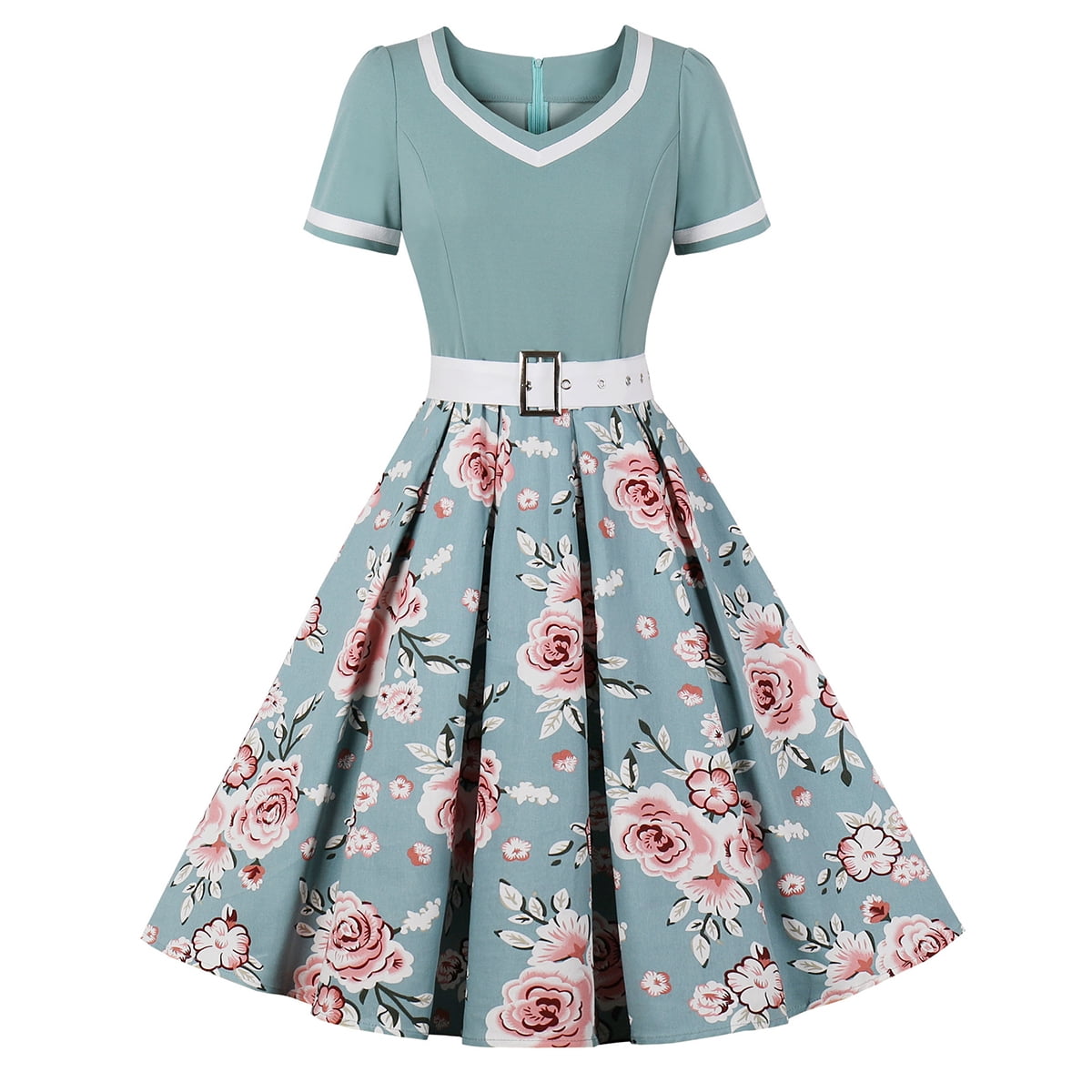 IBTOM CASTLE Women's 1950s Vintage Audrey Style Wedding Cocktail Swing ...