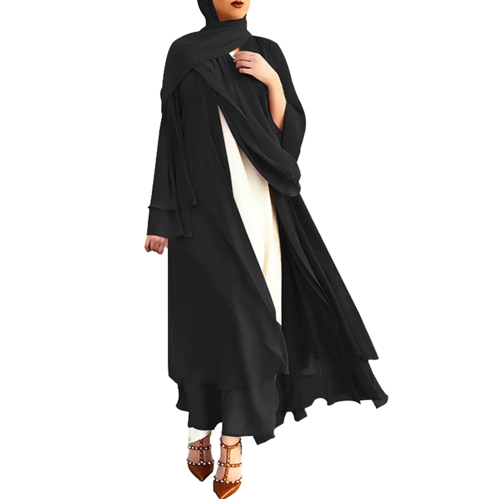 IBTOM CASTLE Women's Chiffon Muslim Cardigan Kaftan Middle East Arabian ...