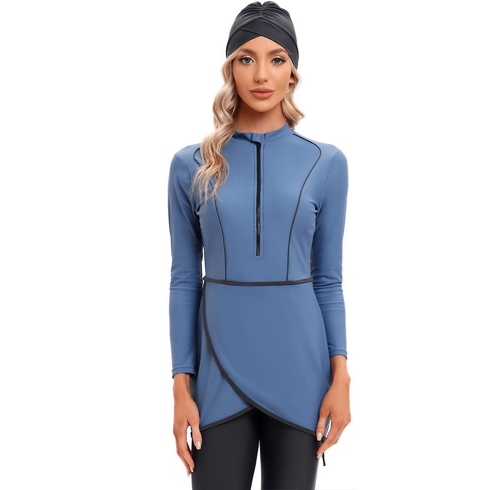 IBTOM CASTLE Womens Muslim Islamic Long Sleeve Burkini Swimsuits ...