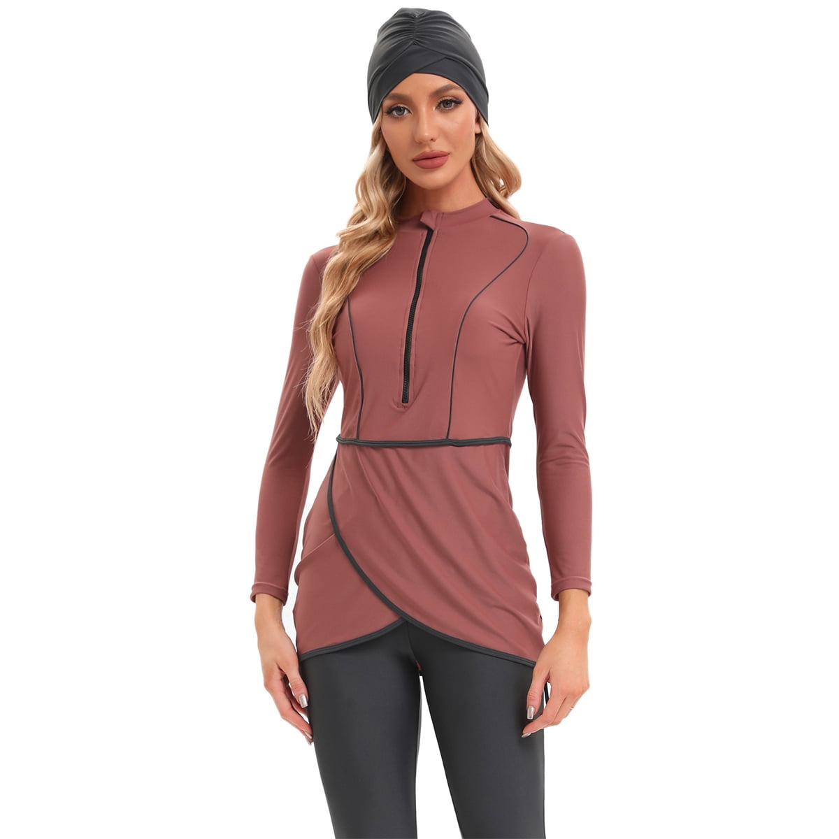 IBTOM CASTLE Womens Muslim Islamic Long Sleeve Burkini Swimsuits ...