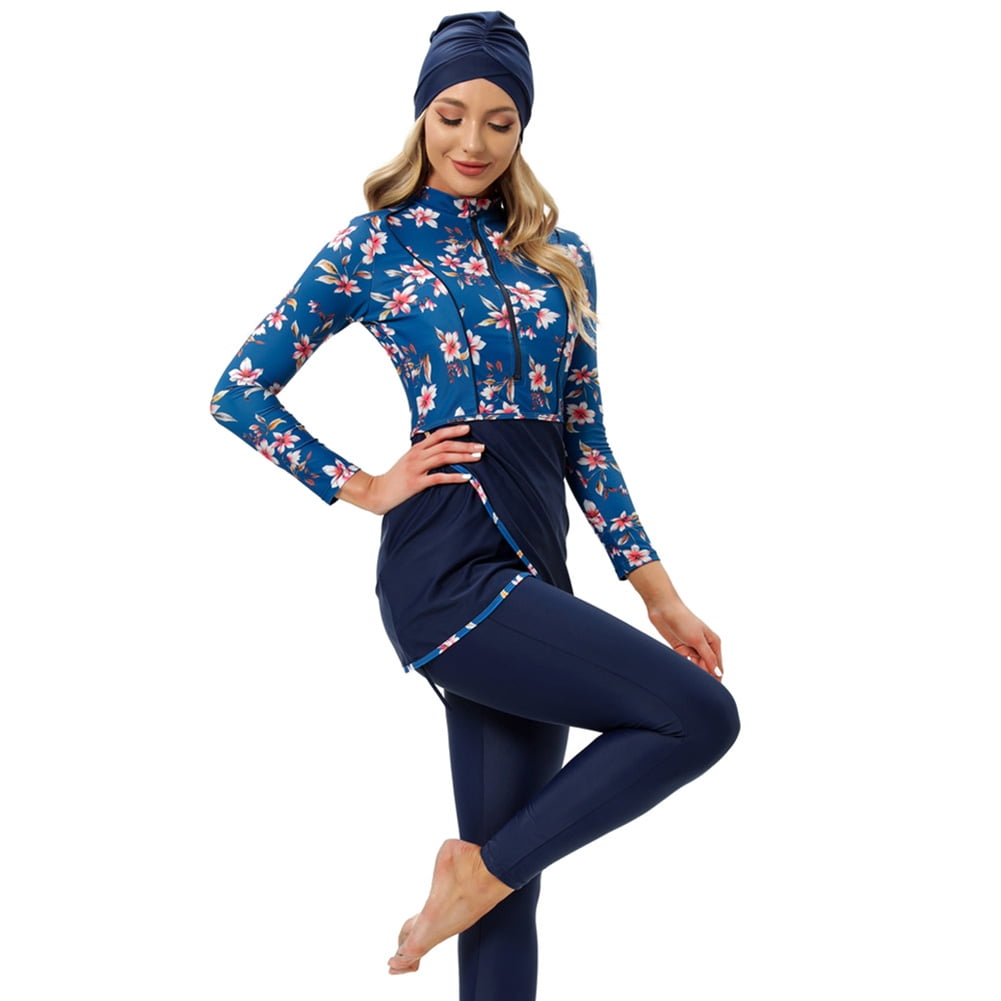IBTOM CASTLE Womens Muslim Islamic Long Sleeve Burkini Swimsuits ...