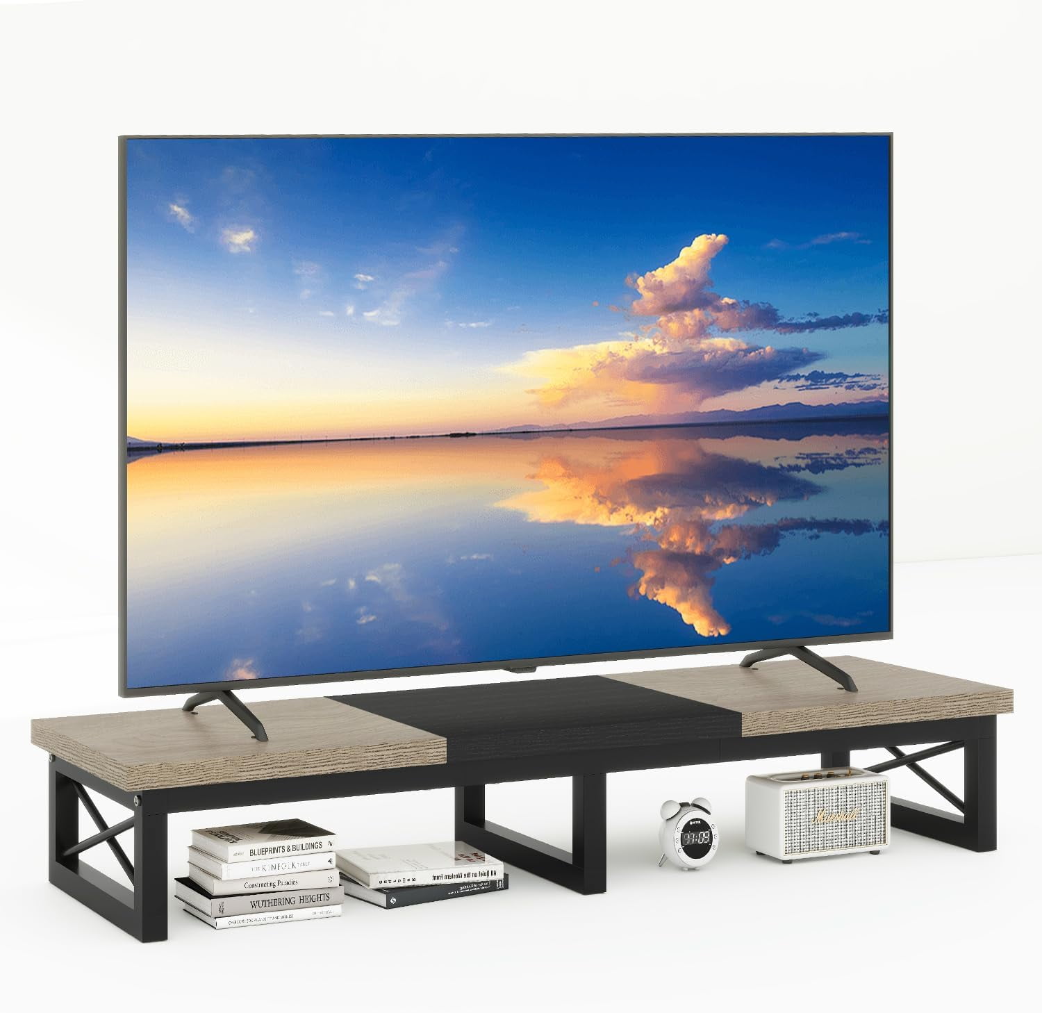 45" Large TV Riser for 32-60 inch TV,Tabletop Short TV Stand with ...