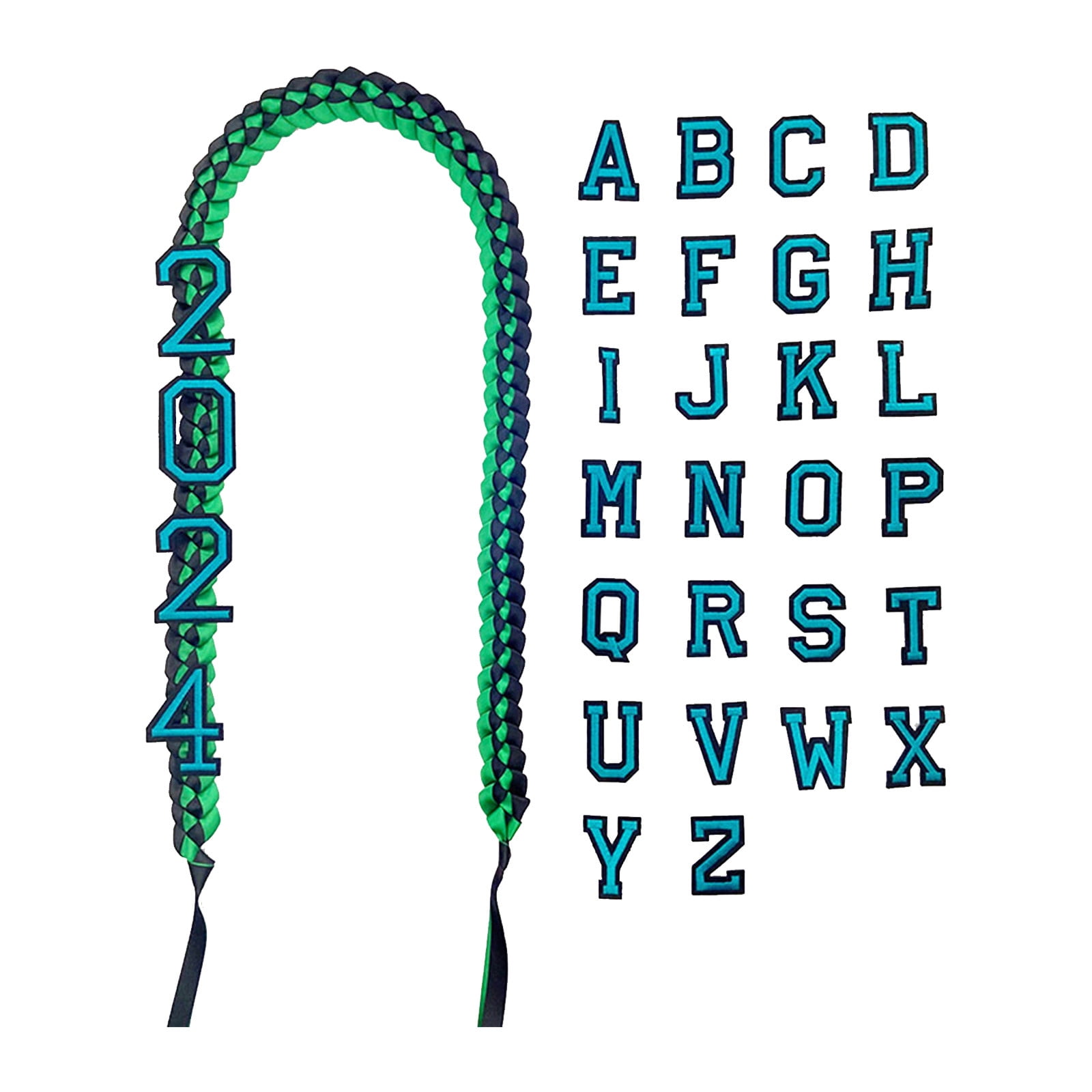 IBaodan 2024 DIY Letter Ribbon Double Layered Graduation Ribbon Flower ...