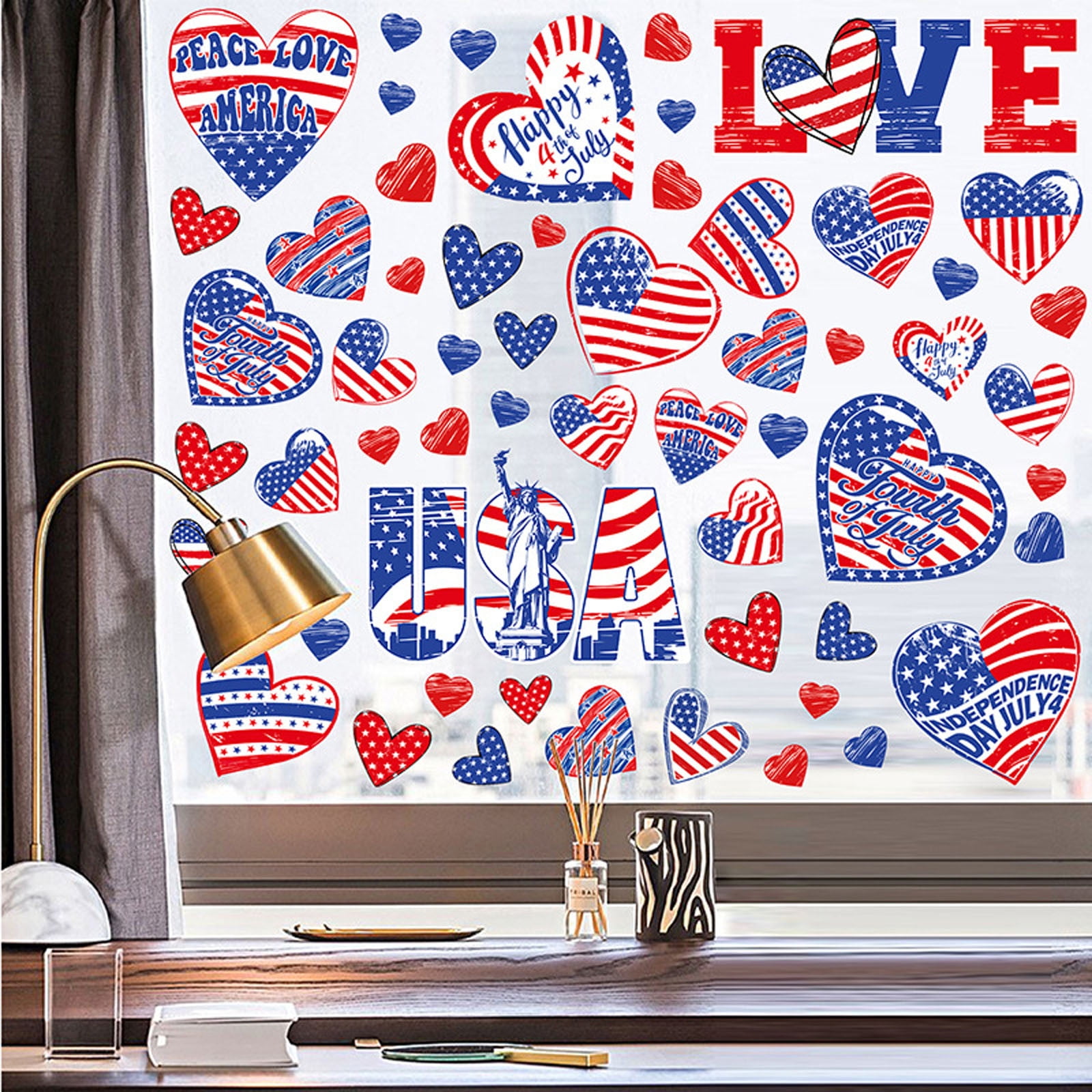 IBaodan American Flag Stickers, Patriotic Wall Decals for K I Ds Room ...