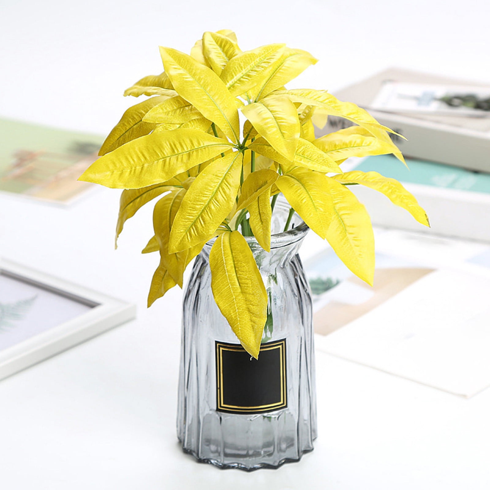 IBaodan Artificial Silk Maple Leaves Branches Fall Decor Stems for ...