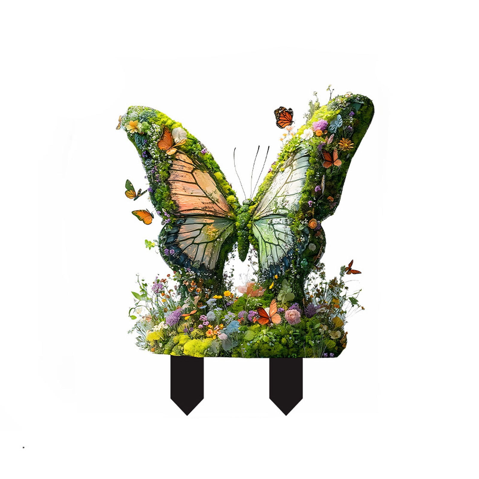 IBaodan Butterflies Ground Insert, 2D Acrylic Garden Decorations, Small ...