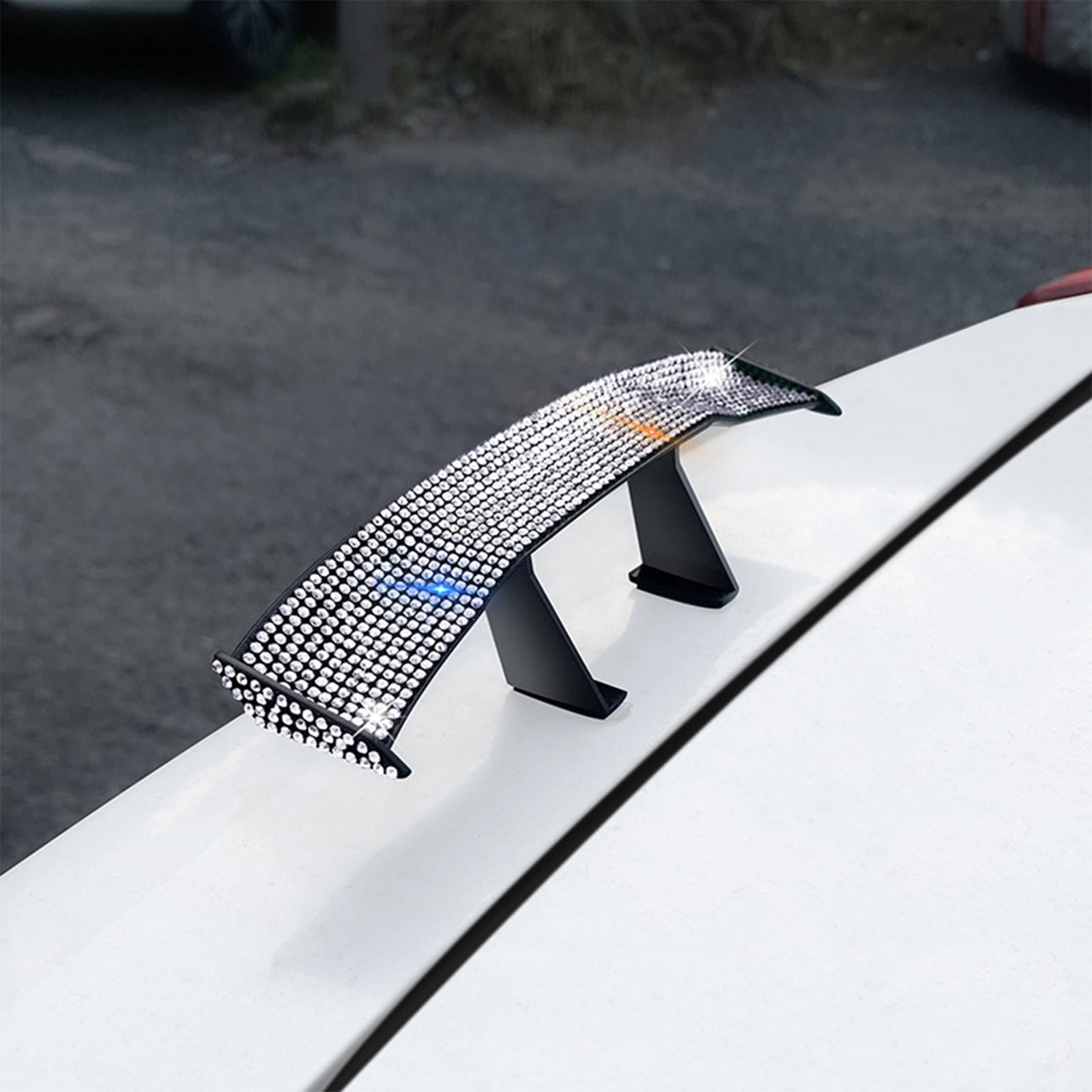 IBaodan Car Roof Tail Wing Sticker - No Drill Adhesive Backing, Plastic ...