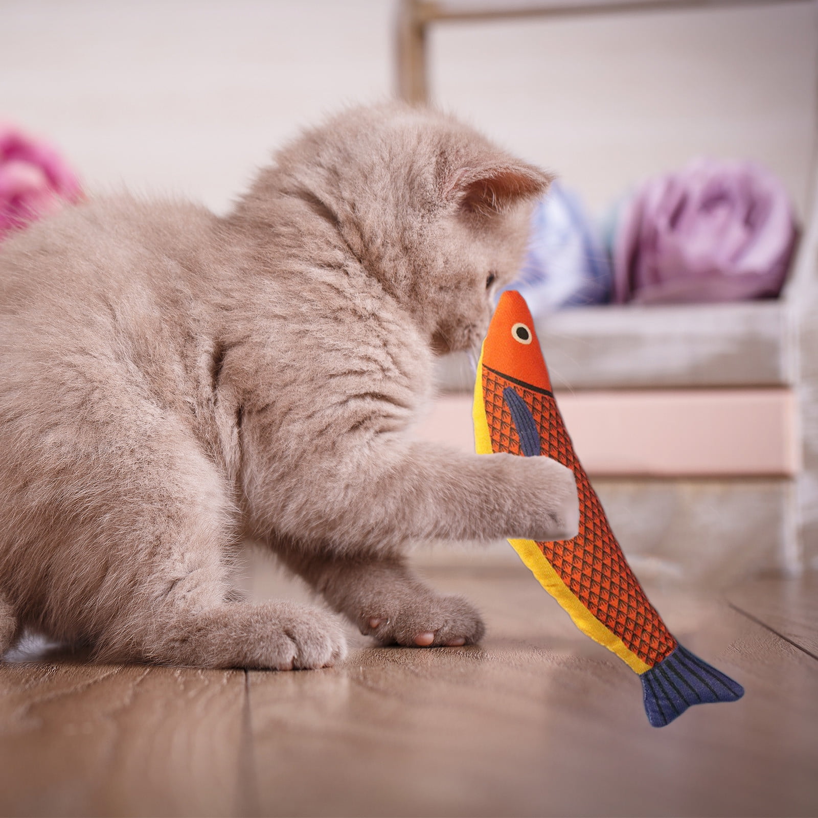 IBaodan Catnip Fish Toy for Cats - Crinkle Sound & Soft Plush ...