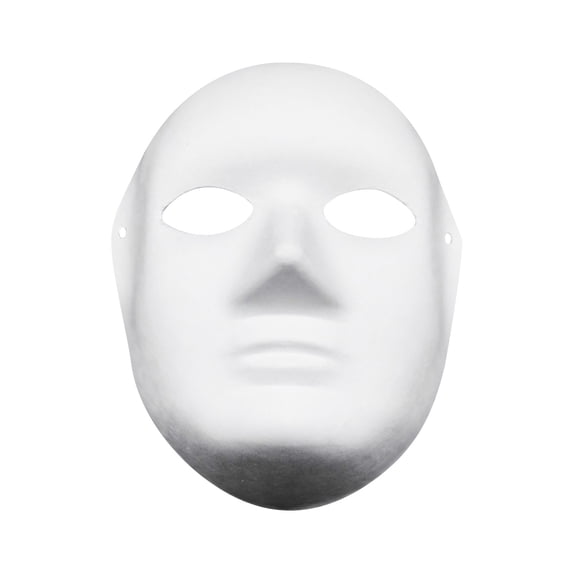IBaodan DIY White Masks for Crafts - 10pcs Blank Paper Pulp Masks with ...